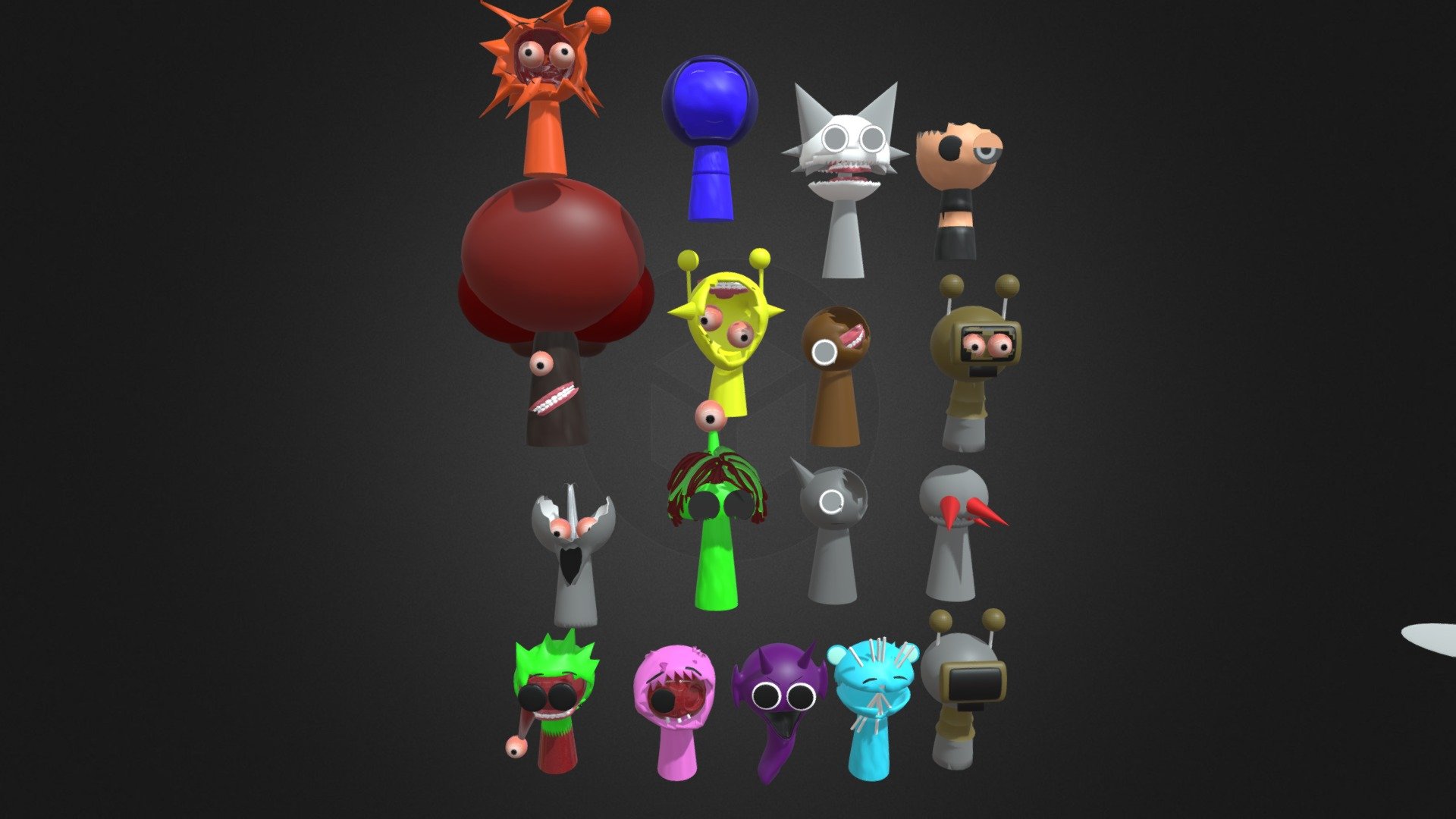 Sprunki phase 3 - 3D model by yd 3d art (@yd3dart) [fe5d6c9] - Sketchfab