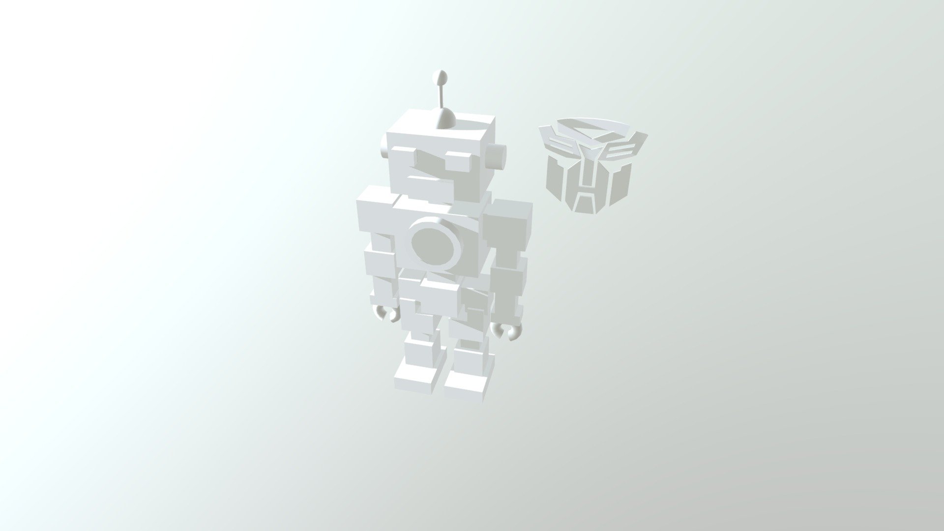 Robot + transformers logo - 3D model by Maurloven [fe61d2f] - Sketchfab