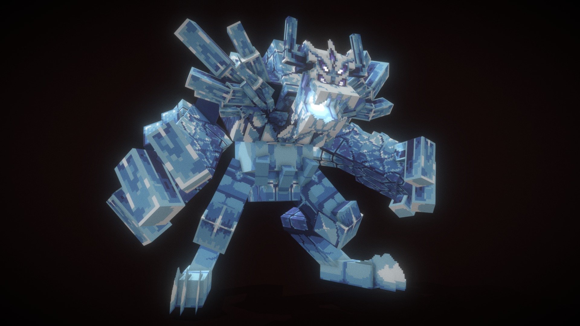 [ Entity 007 ] Creature - Ice Golem - 3D model by down (@zhonglidang ...