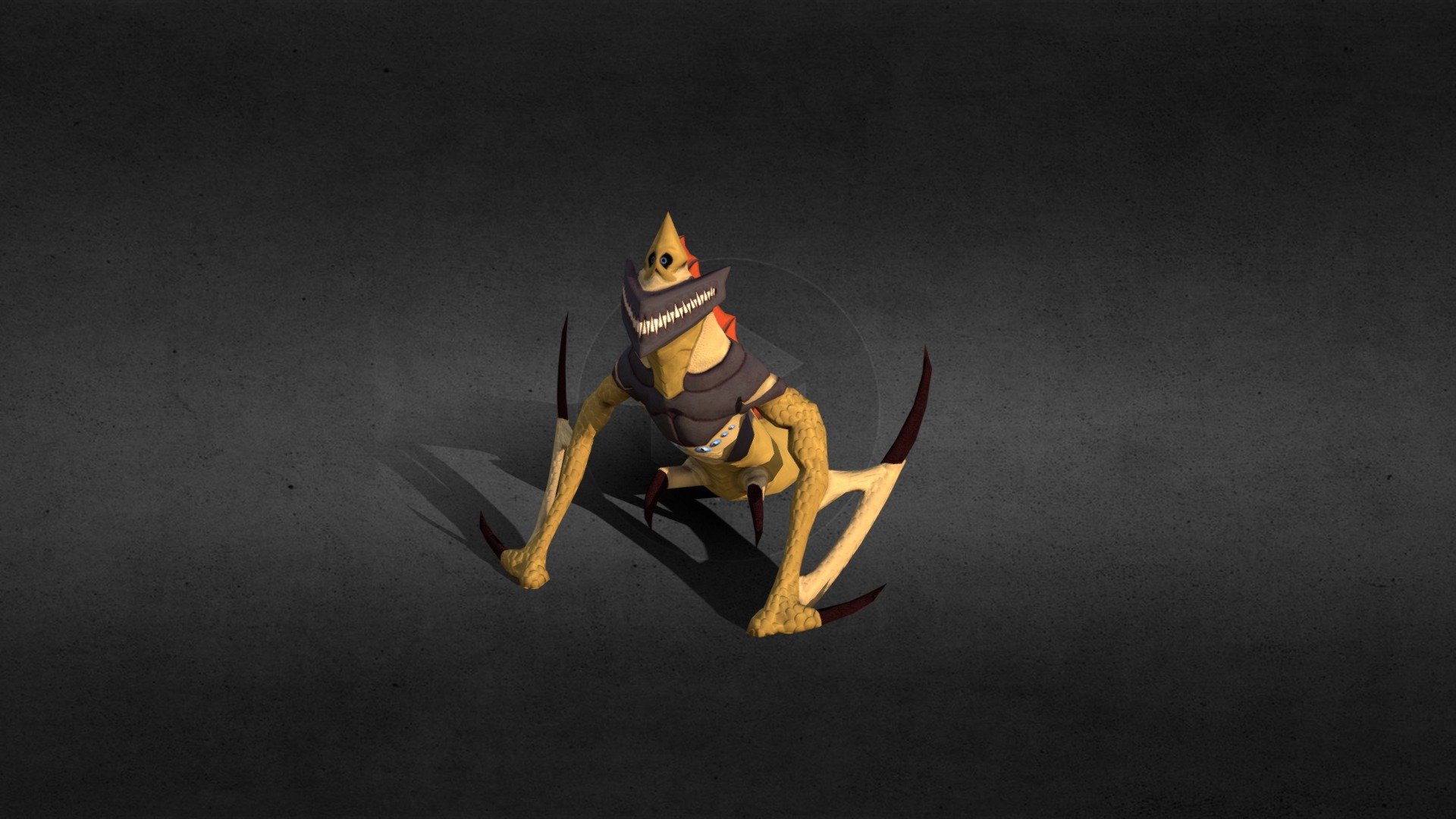 Grinning Monster - 3D model by Magdalena Menrath (@SnowyAsh) [fe65014 ...