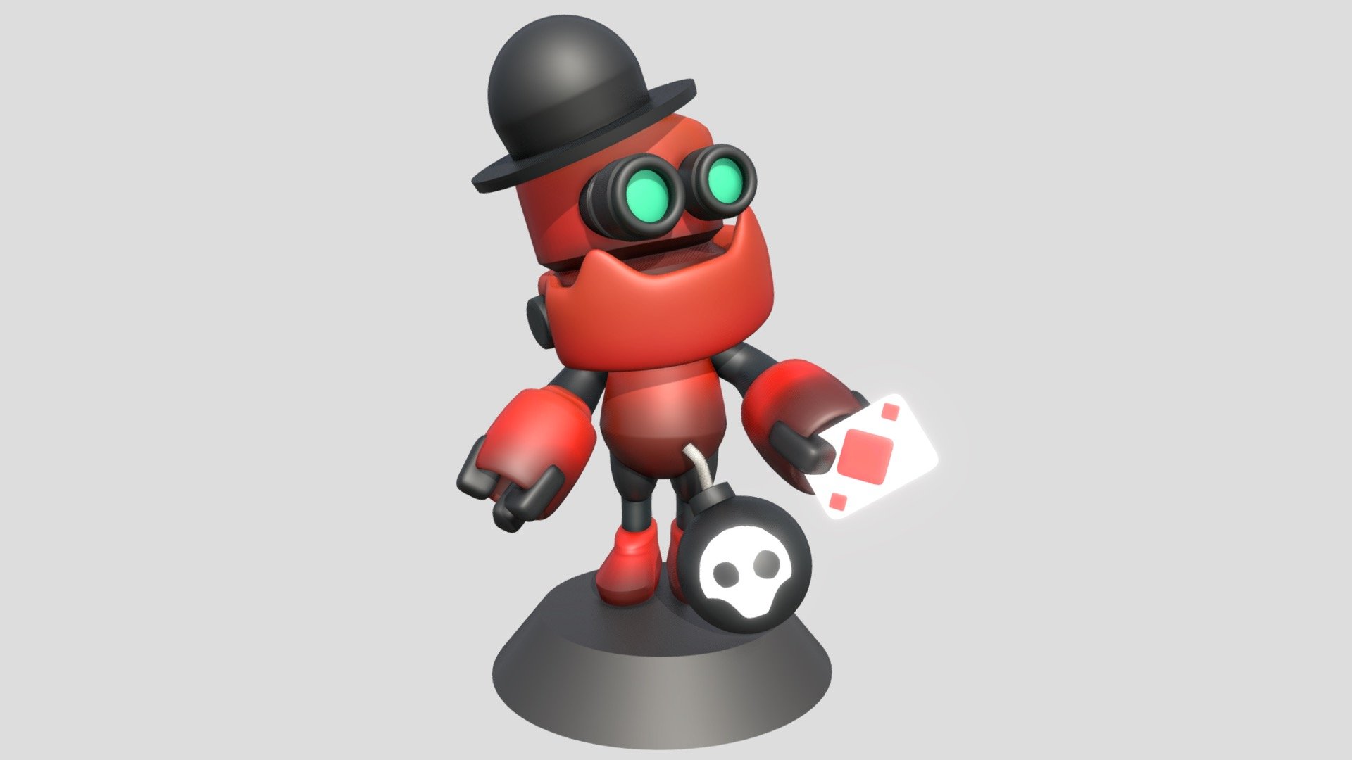 Bowler bot - 3D model by Gloombones (@ic74) [fe661a3] - Sketchfab
