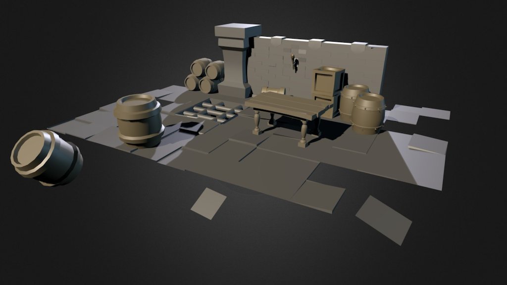 Dungeon Lowpoly untextured - 3D model by JRichter [fe67e2c] - Sketchfab