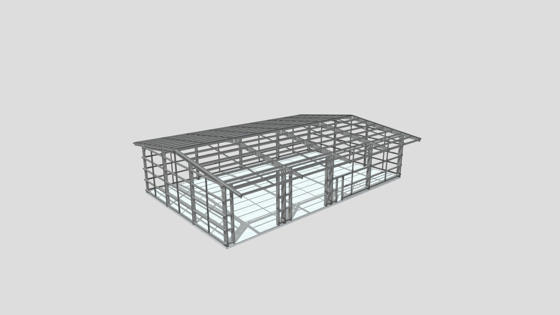 15.0 x 24.0m Shed - 3D model by Central Steel Framing ...