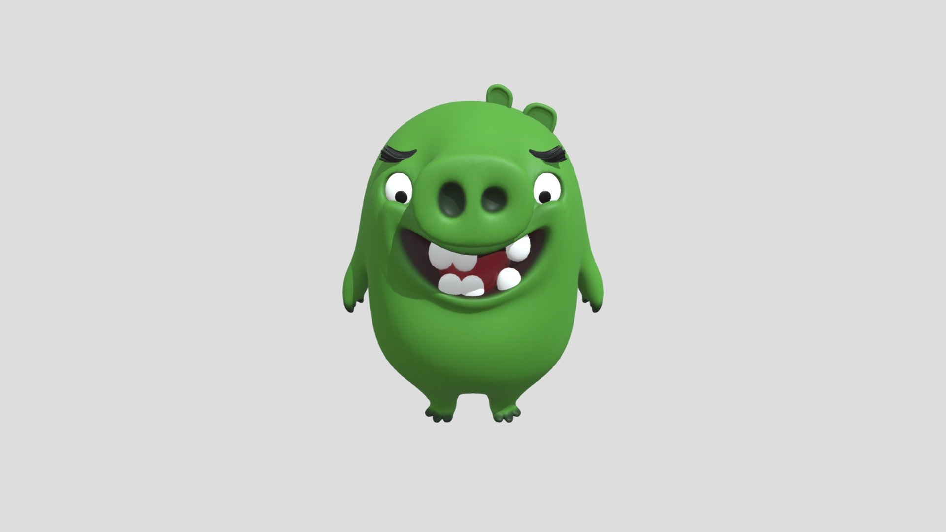 Fun Art - Pig Angry Birds - 3D model by gabyester [fe6e47b] - Sketchfab