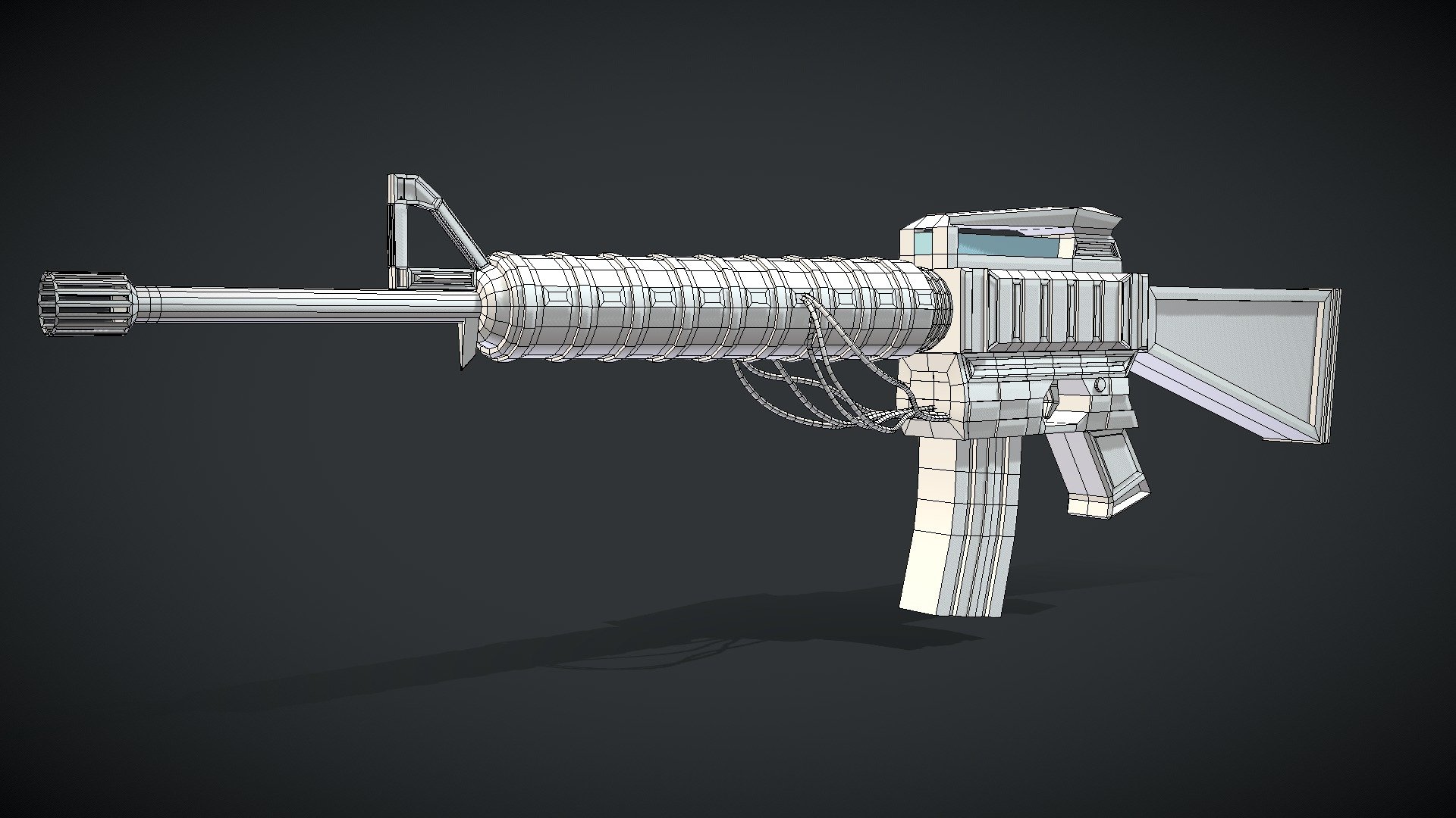 M4A1 Rifle Low Poly 3d model. - 3D model by Lumiscend (@notlumiscend ...
