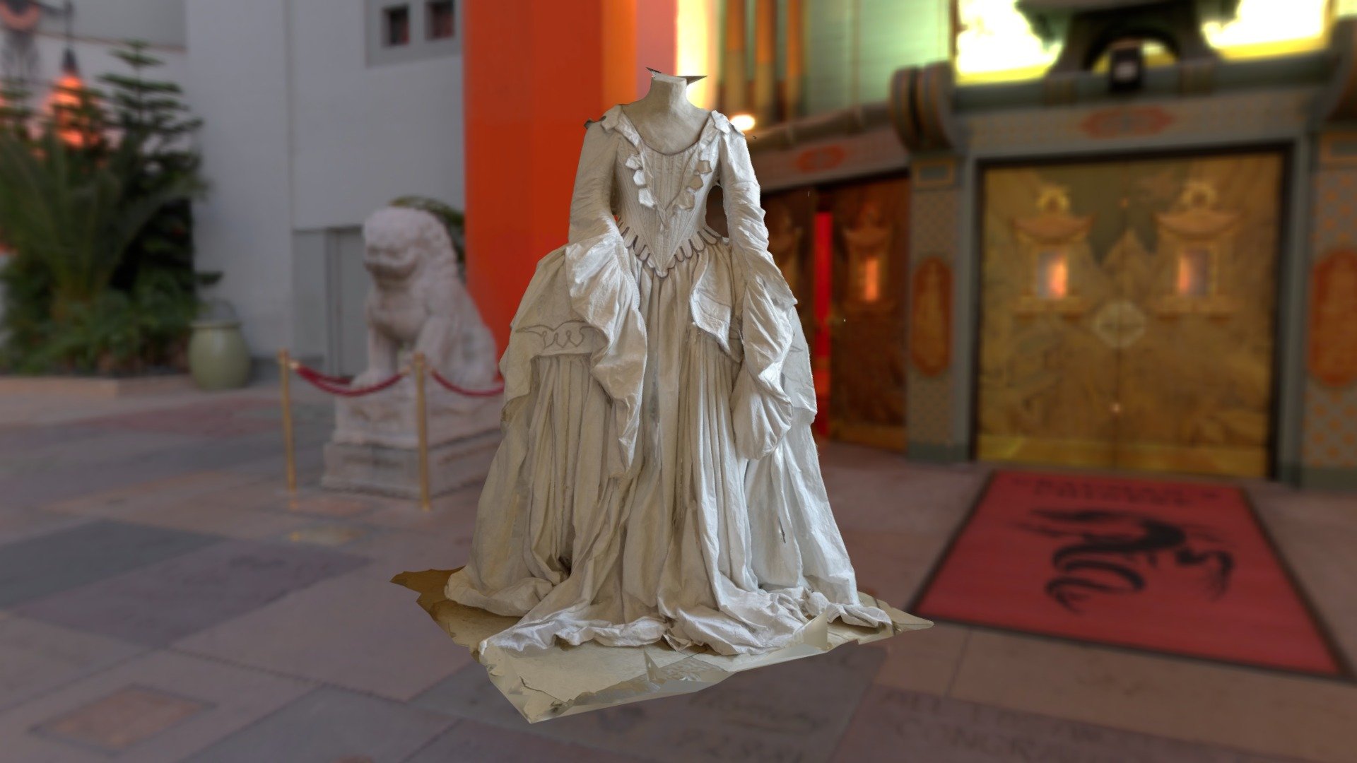 Baroque Dress - 3D model by geofront [fe715e3] - Sketchfab