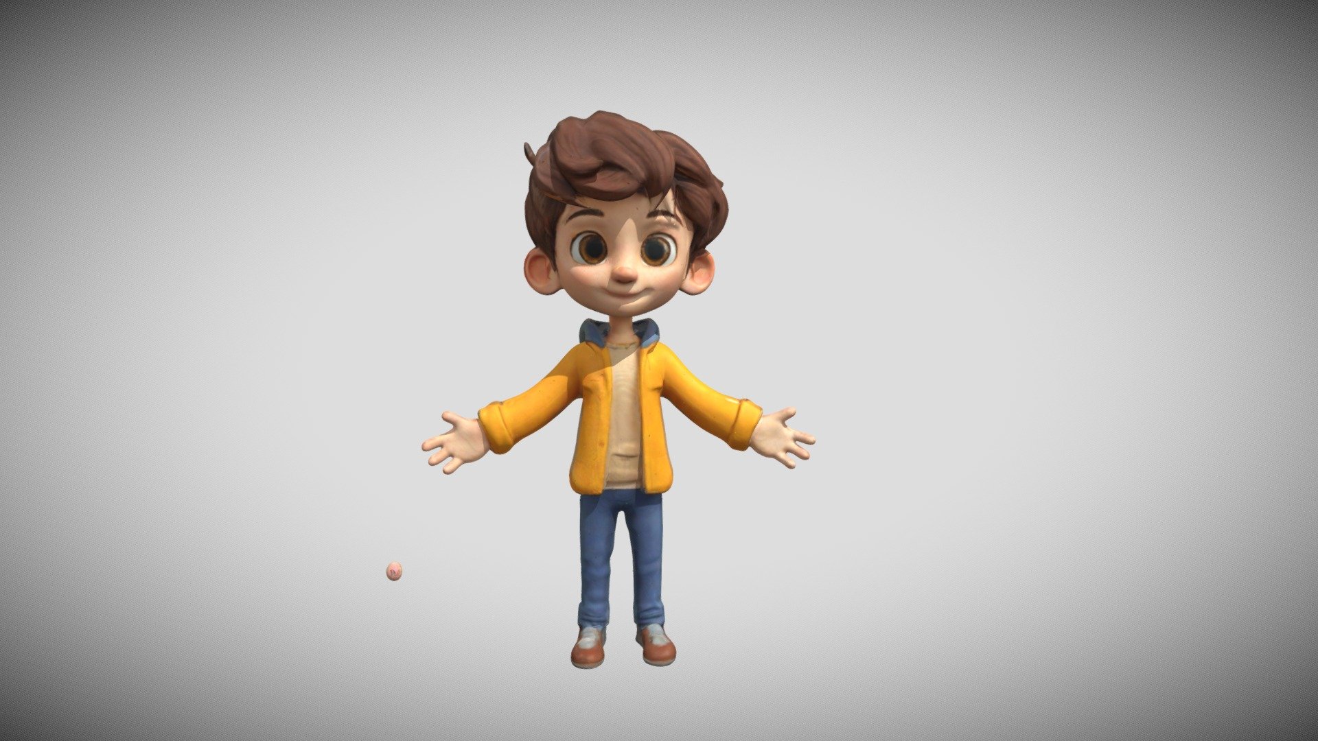 Friendly Cartoon Character - Download Free 3D model by Alfan Laksono ...