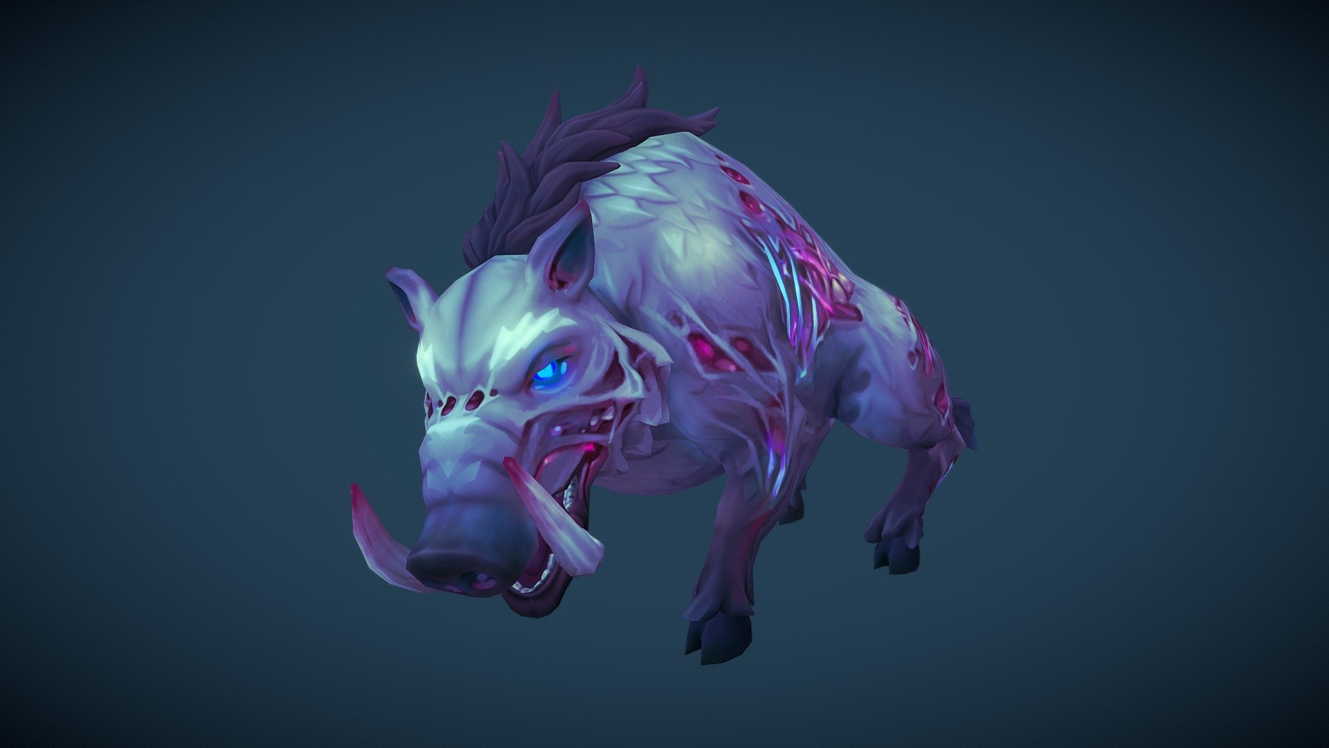 Stylized Fantasy Undead Boar - 3D model by N-hance Studio (@Malice6731 ...