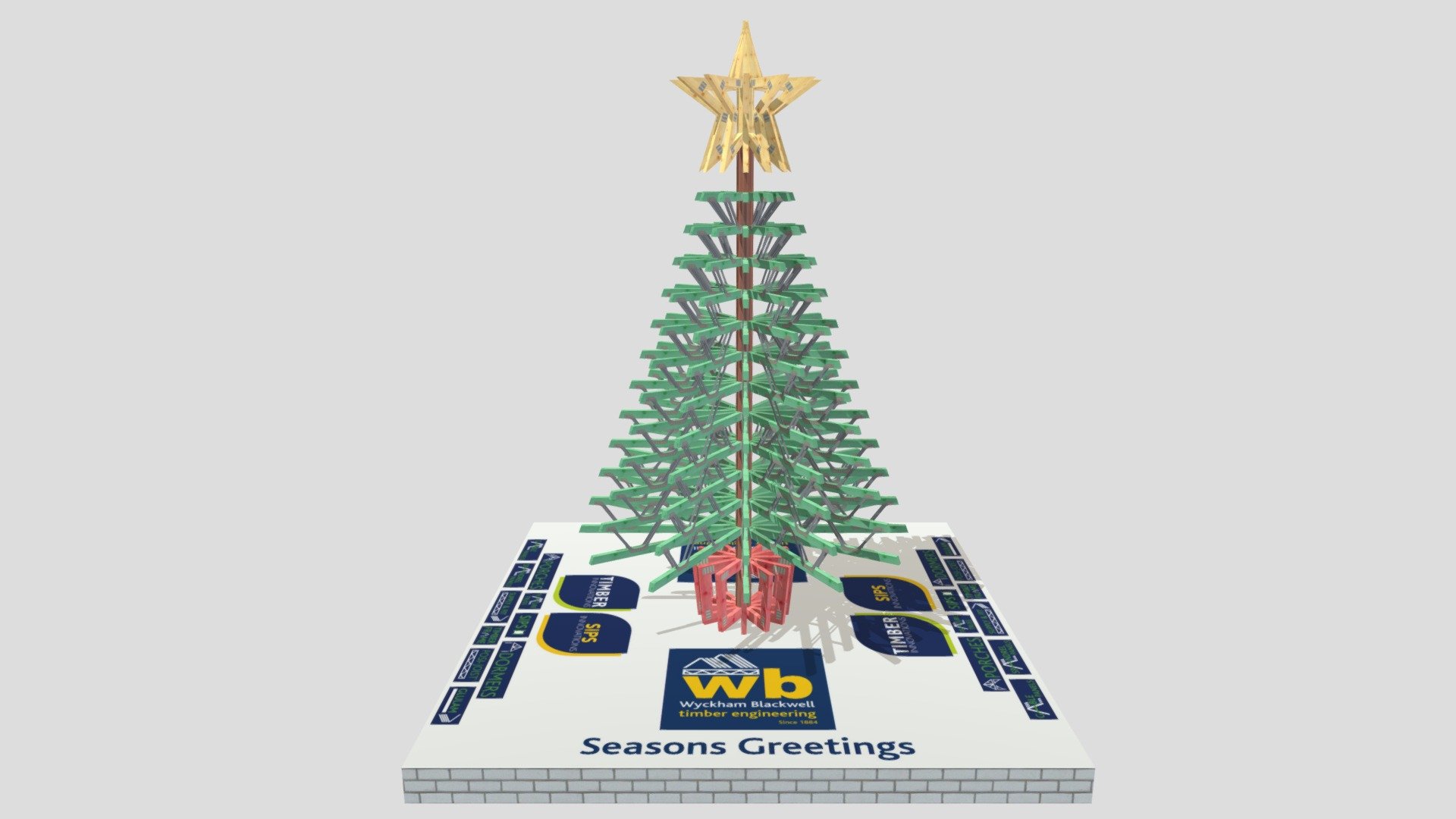 Seasons Greetings from WB & TI - 3D model by Crendon Timber Engineering ...