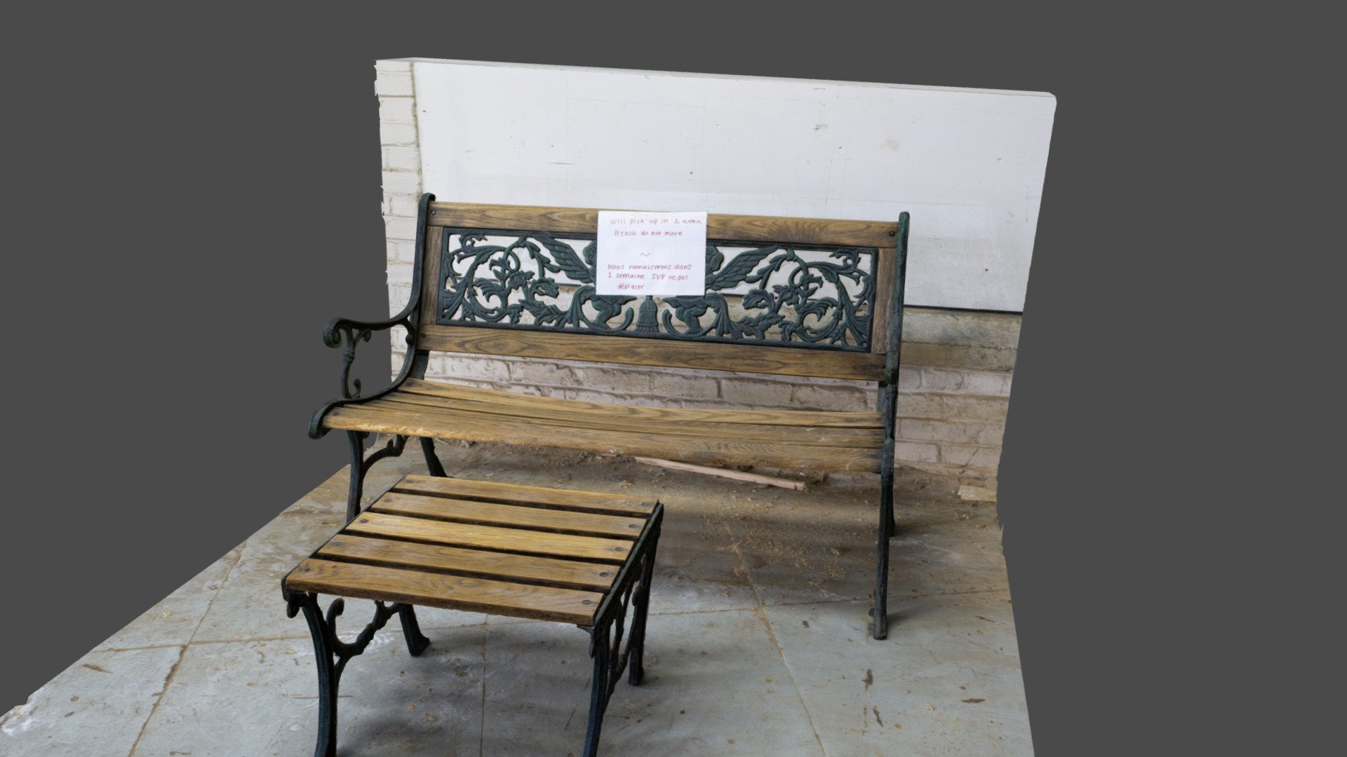 Banc public 2m - V2 - 3D model by Virtuo360 - Airviews (@Virtuo360 ...