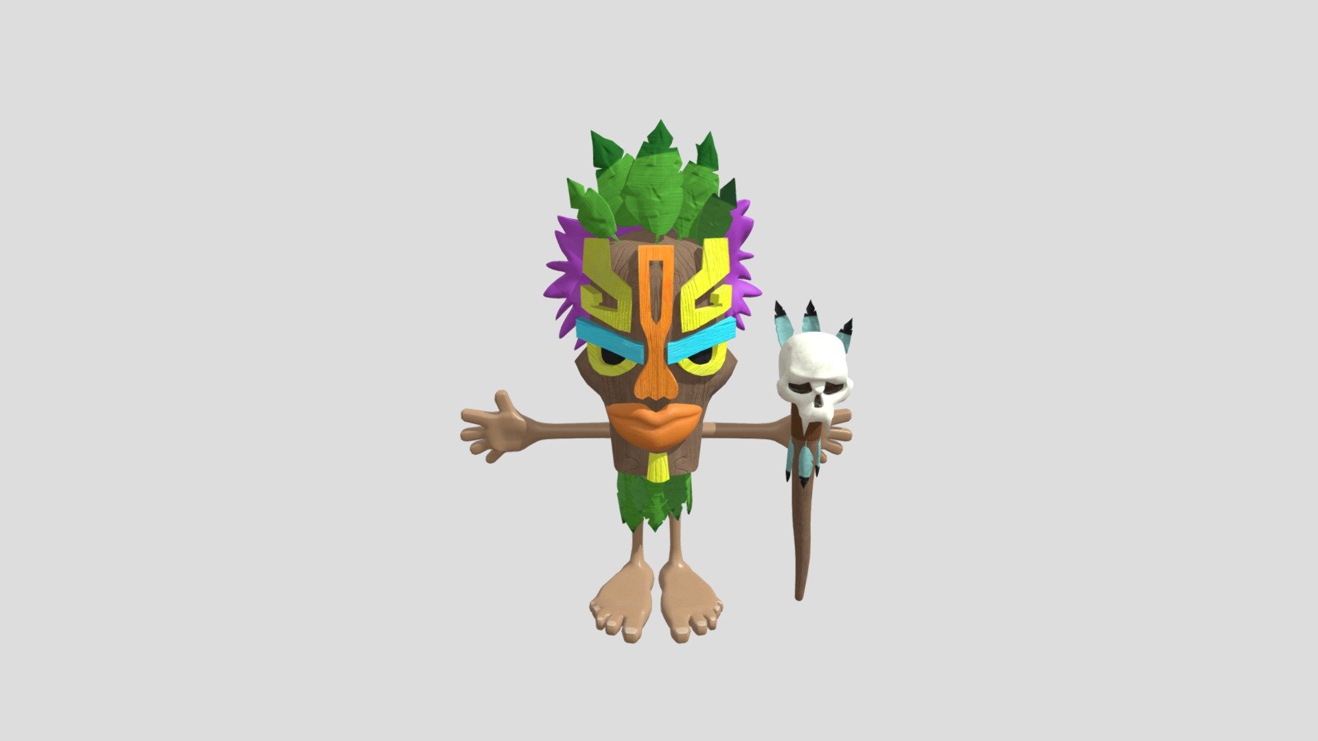 Tiki Man - Download Free 3D model by jacobroberts [fe7cebf] - Sketchfab