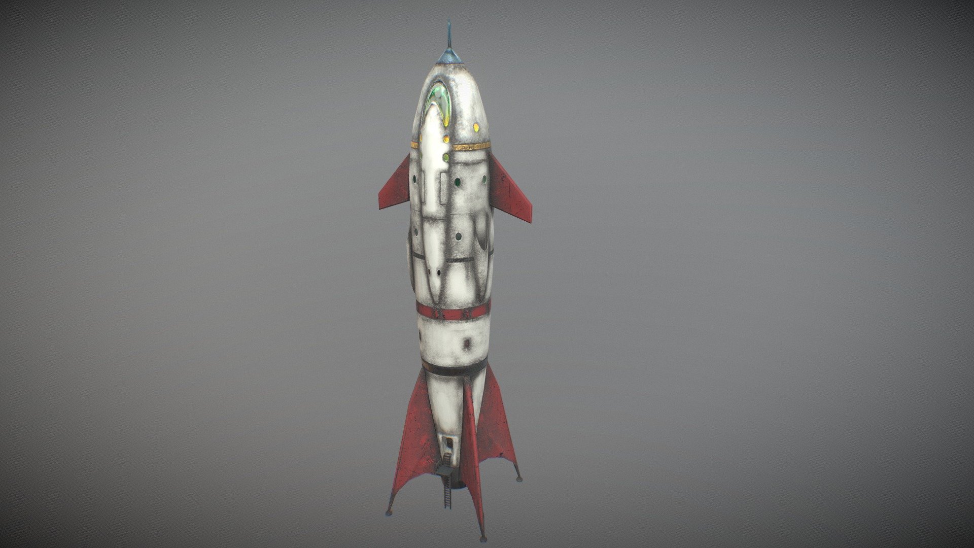 Pulp Sci-Fi Rocket - 3D model by SolGladio [fe82bb0] - Sketchfab