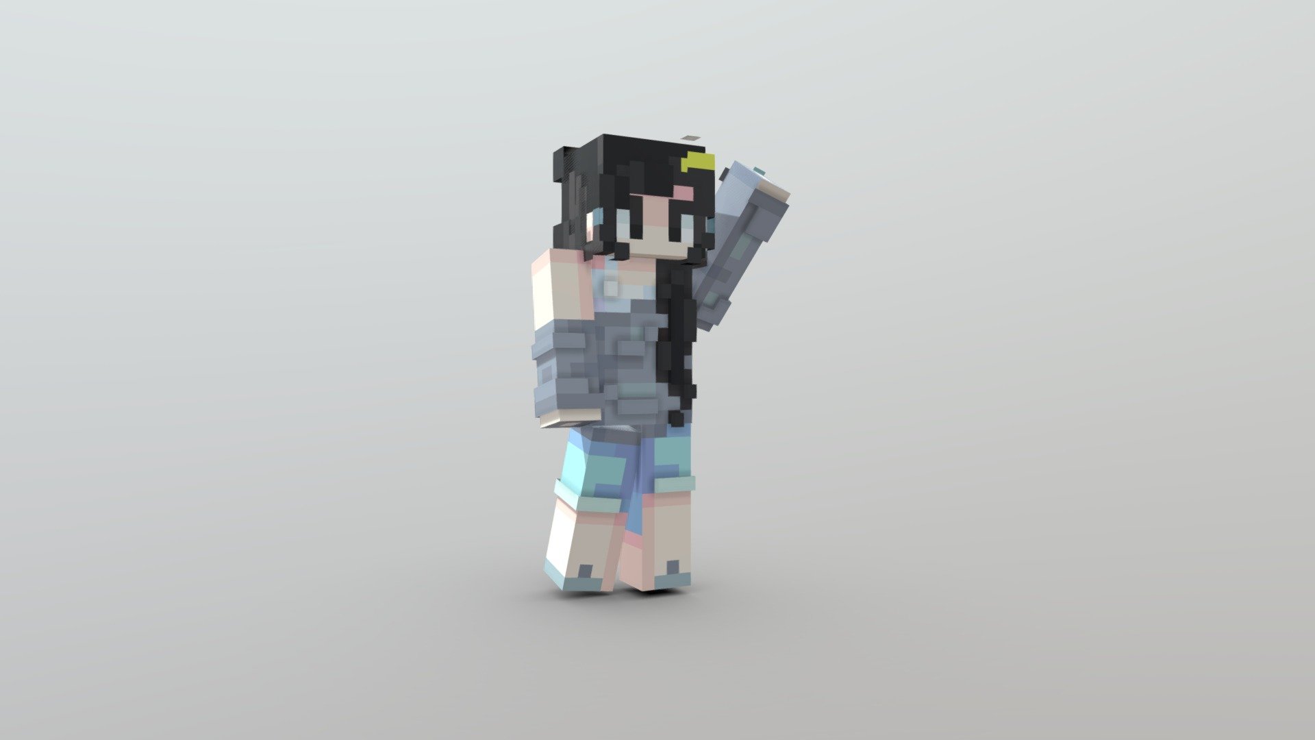 Minecraft Girl Skin - 3D model by hiyeeter_ [fe82d9f] - Sketchfab