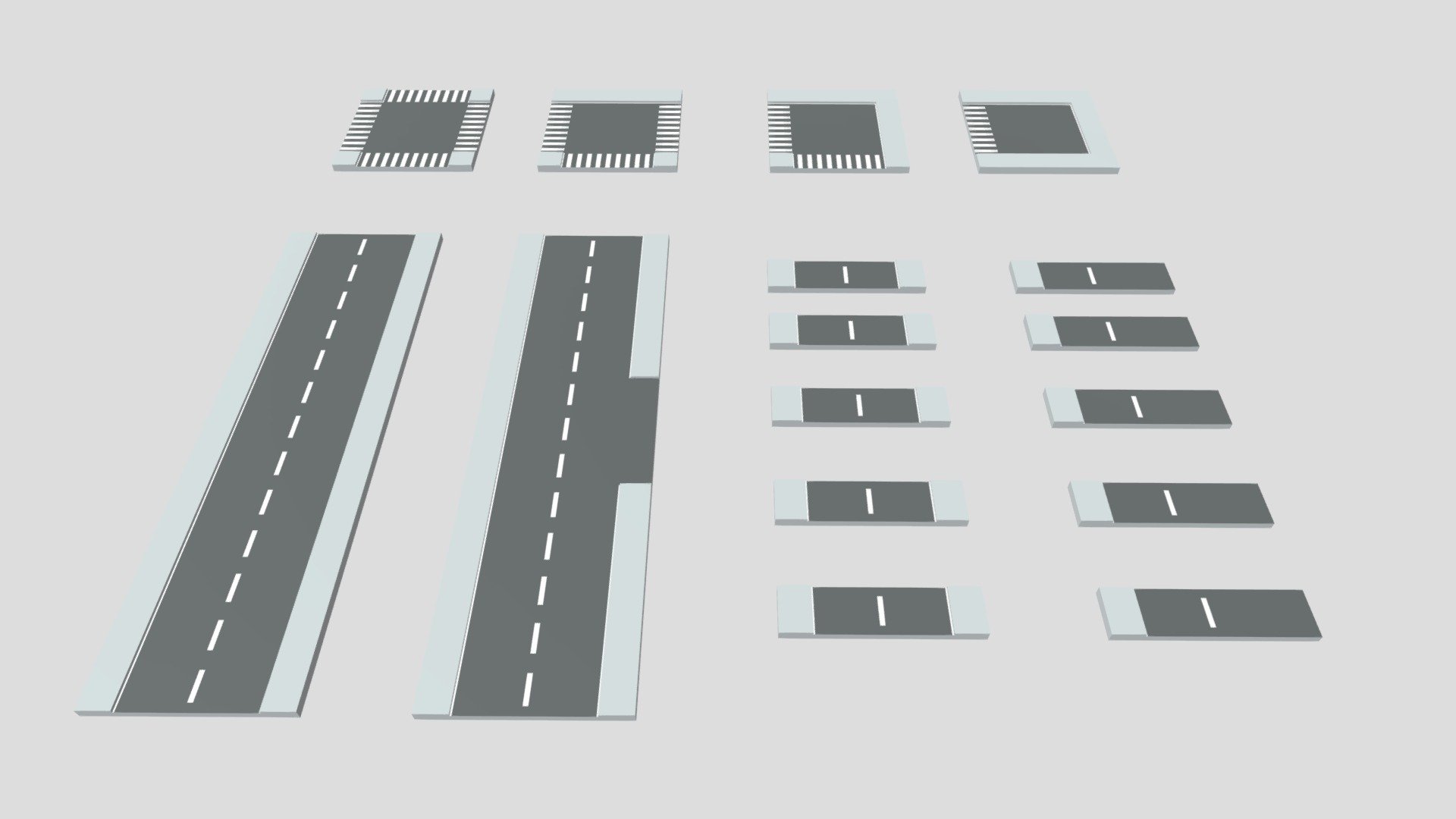 Cartoon Road Pack Collection - Buy Royalty Free 3D model by Philip ...