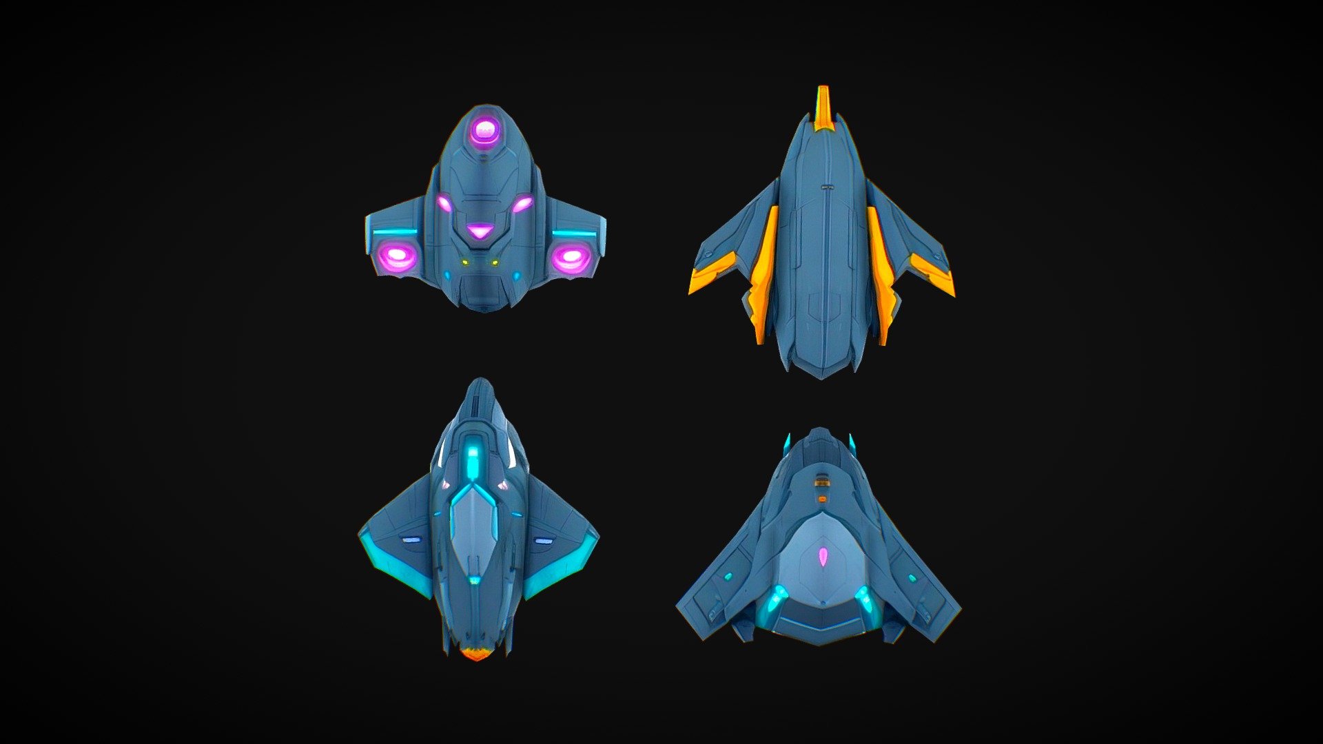 SpaceShips Set - Buy Royalty Free 3D model by jasoncroukamp [fe8753b ...