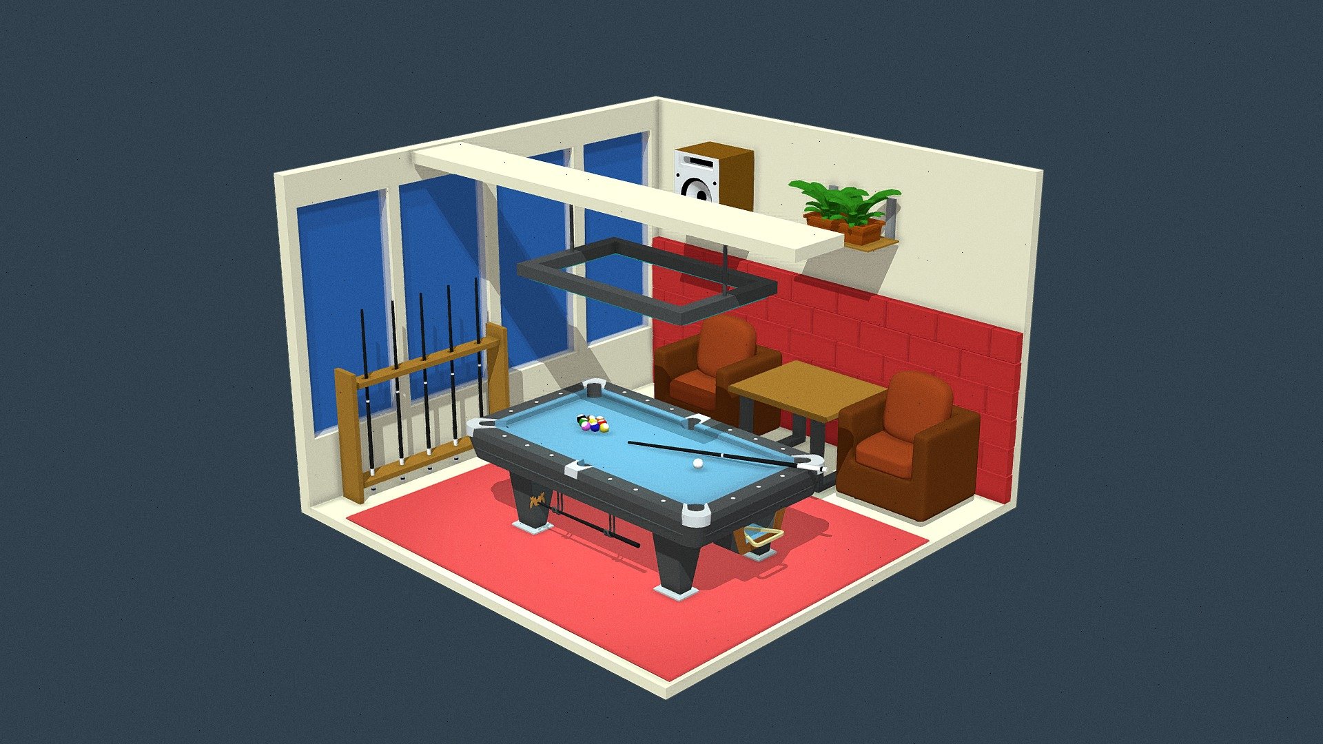 Billiard Room - Download Free 3D model by Nguyen Le Van ...