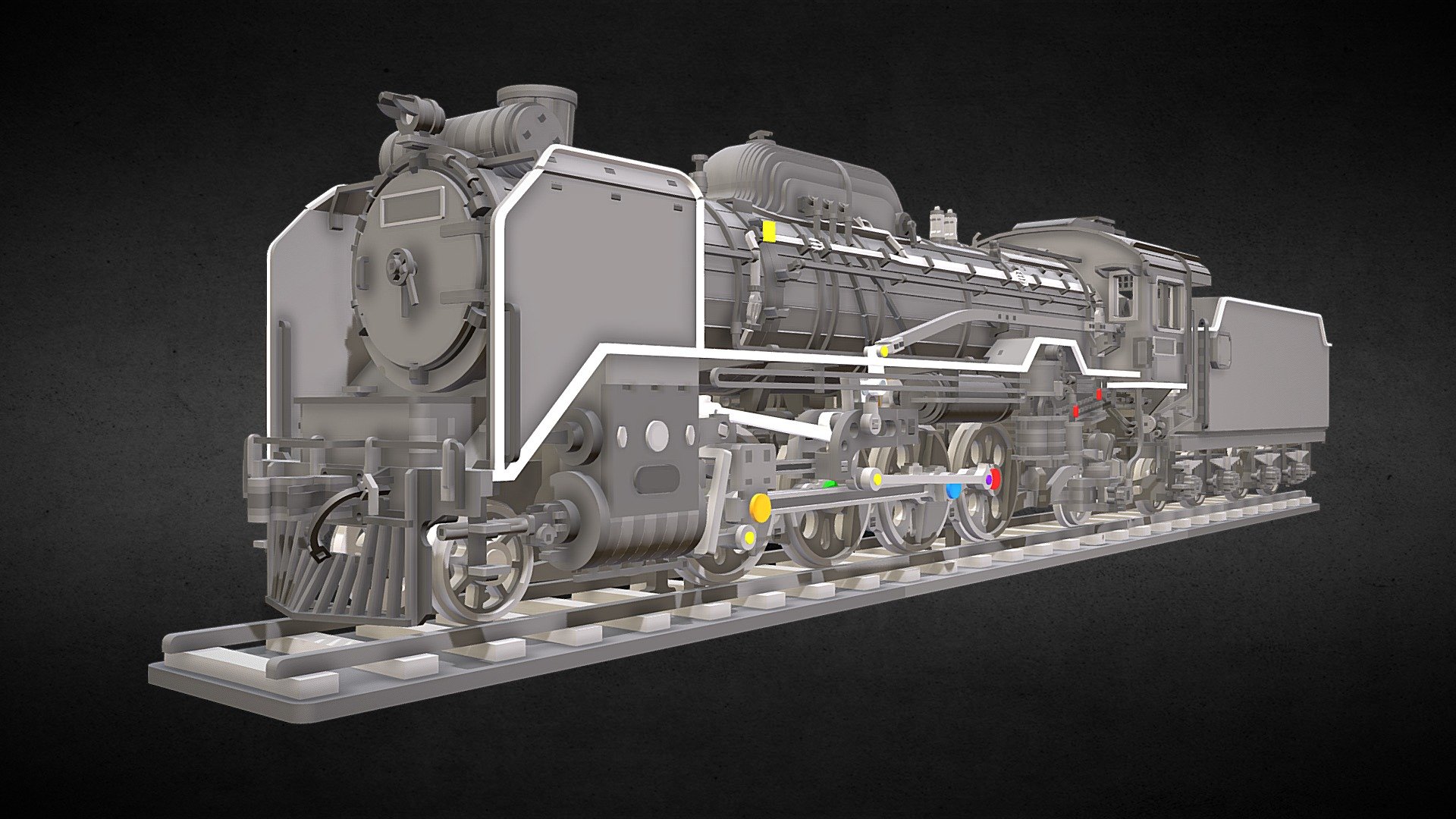 D51 Steam Locomotive Wooden Mechanical Model WIP - 3D model by Fuumas (@Fuumas_Puzzle) [fe89b1e ...