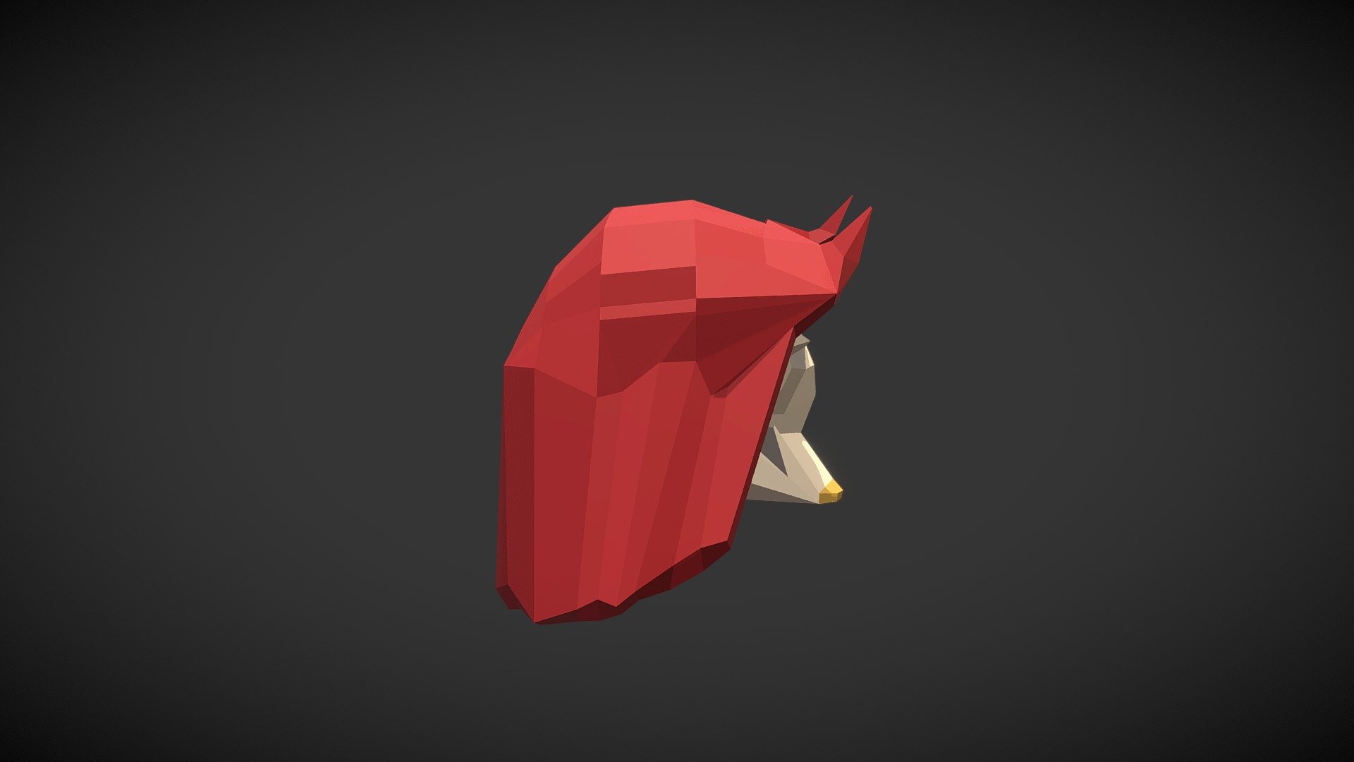 Demon Skull Mask (Low Poly) - 3D model by Jack + (@Jaack.eth) [fe8ab10 ...