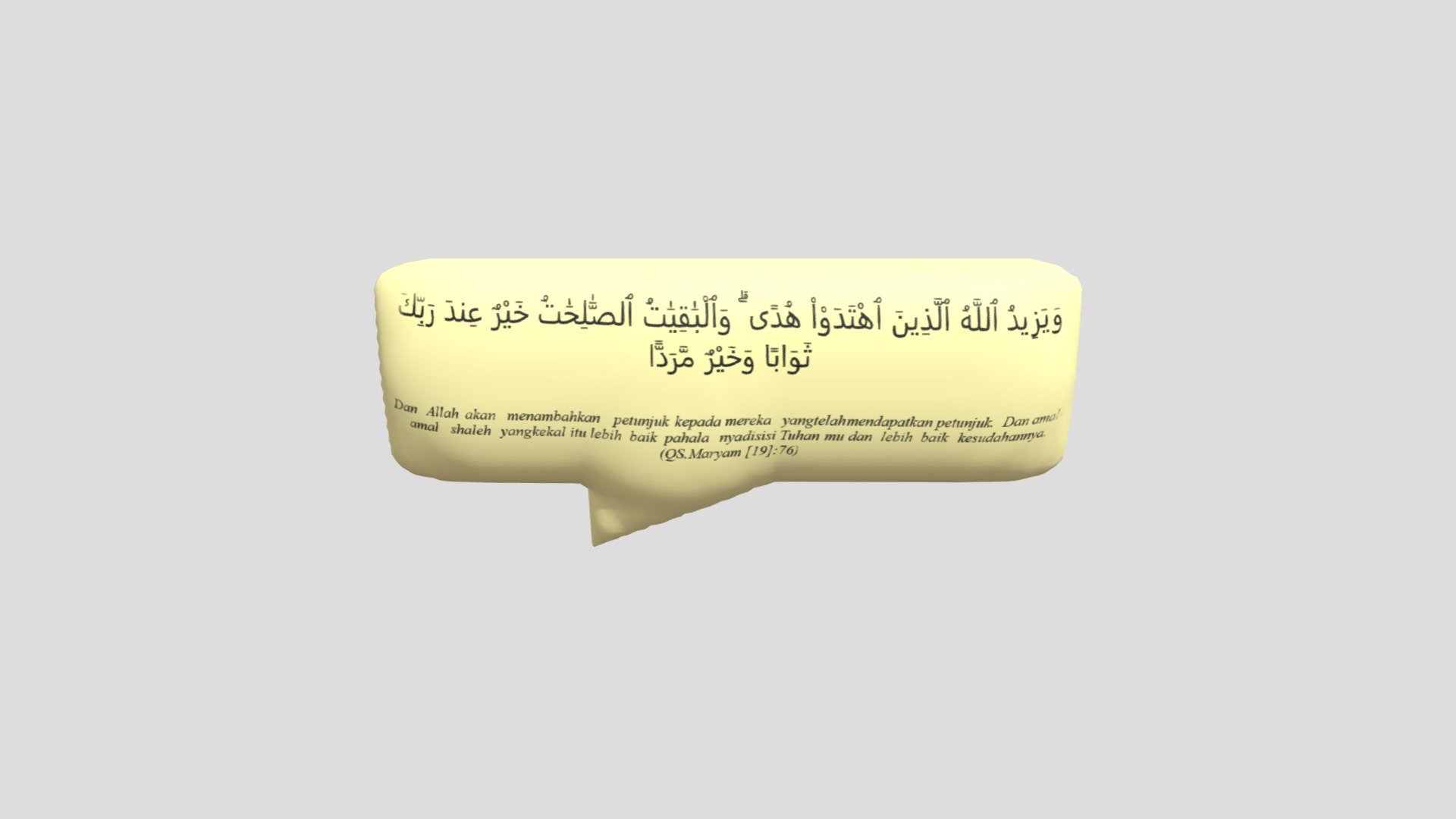Surat Maryam Ayat 76 - 3D model by NazlaHana [fe8b490] - Sketchfab
