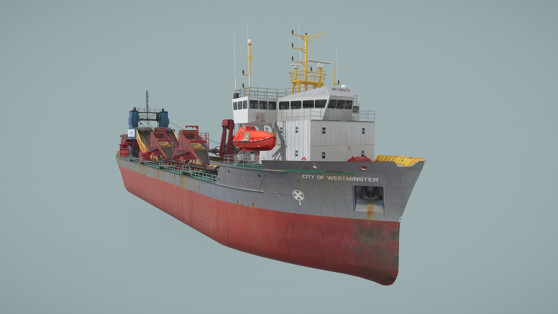 CITY OF WESTMINSTER. Dredger - Buy Royalty Free 3D model by Andrea ...