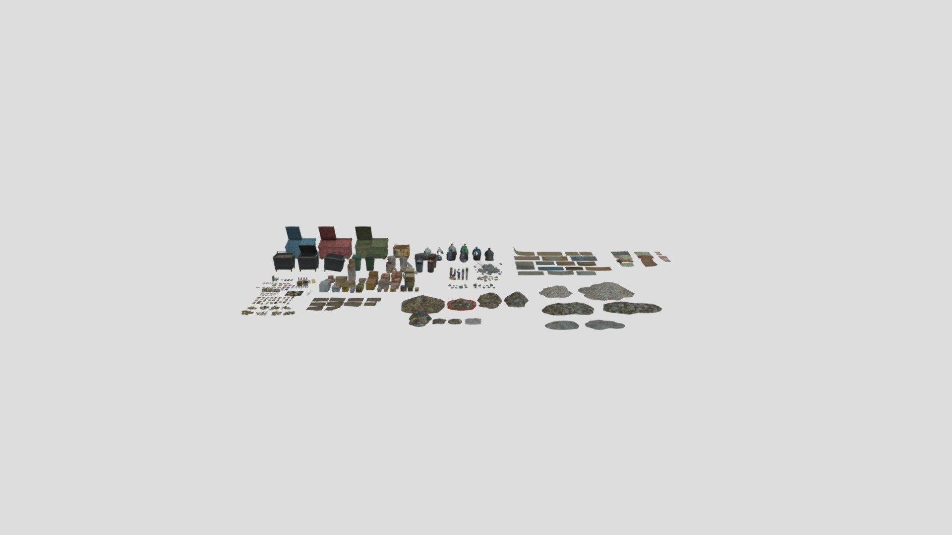 PSX Low-Poly Trash & Debris Pack - 3D model by Aquicor [fe92b0c ...