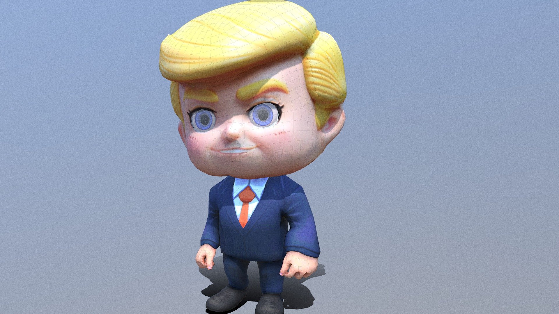 Chibi Low-Poly Trump - Game Ready - Buy Royalty Free 3D model by Daniel ...