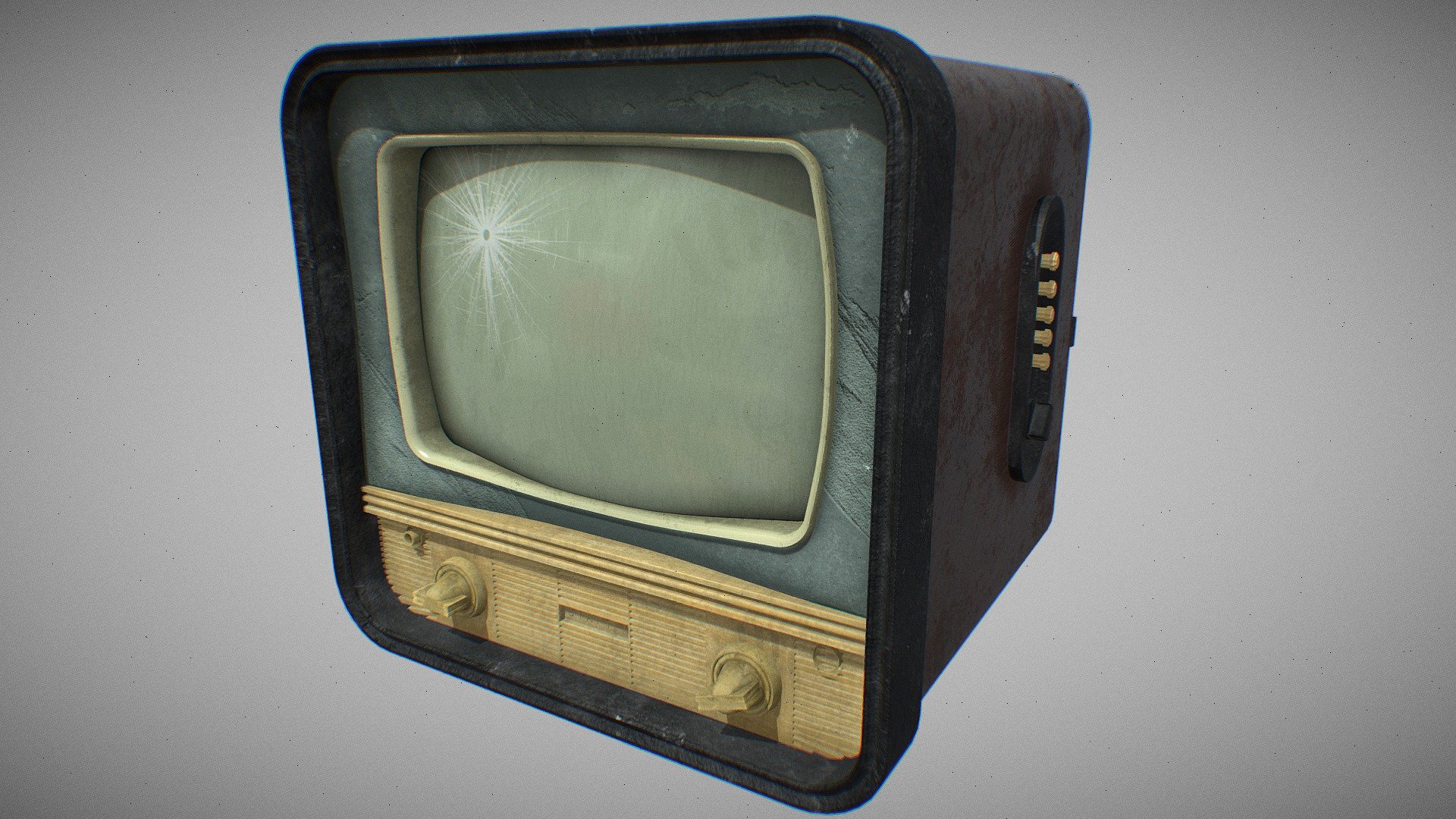 Vintage Television - Download Free 3D model by Graveyart [fe9acba ...