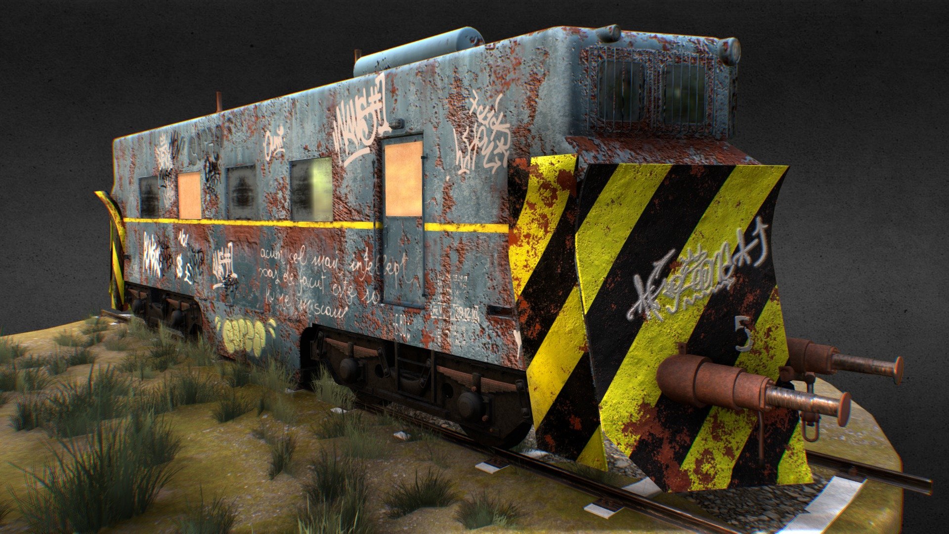 Snow plow locomotive - 3D model by Marius Dobre (@Marius.Dobre ...