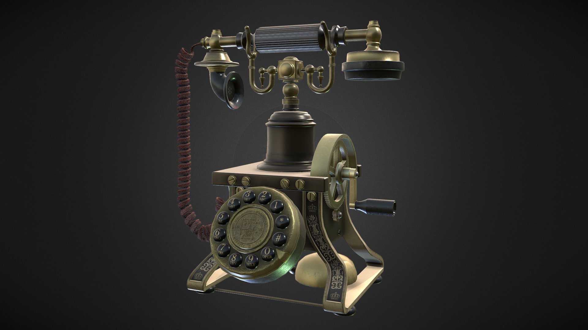 Vintage Rotary Phone - Game Res - 3D model by Darthmaum [fe9aec7 ...