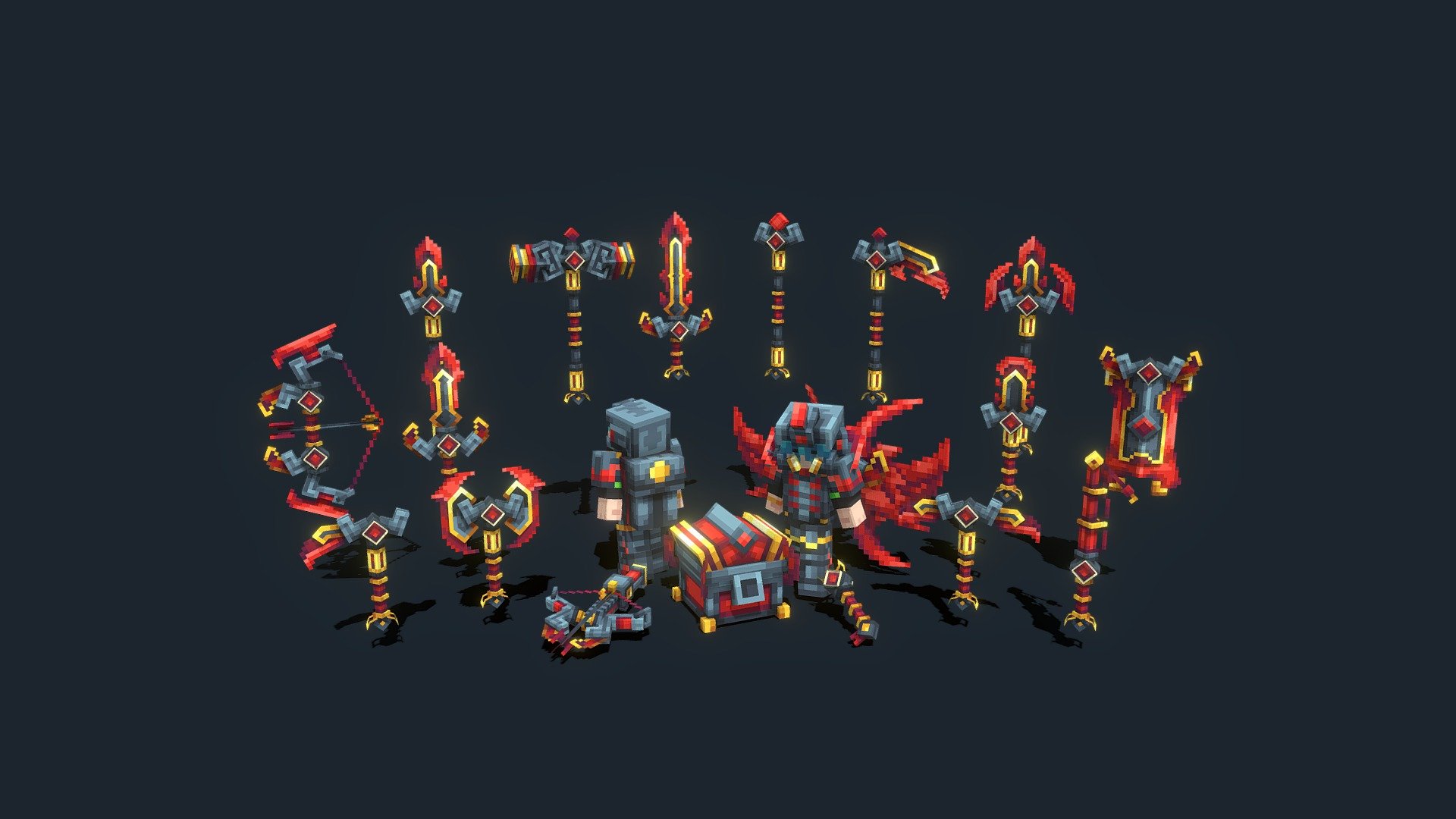 Kill Burn Weapons, Tools & Cosmetics Set - 3D model by Polygony ...