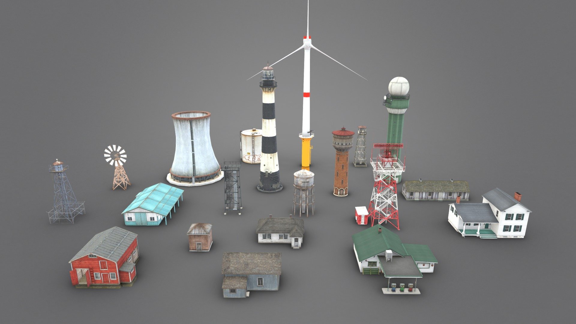20 Buildings & Structures Collection - Vol 2 - Buy Royalty Free 3D ...