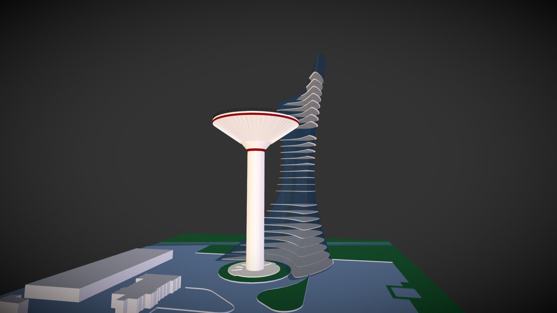 Water Tower concept b - 3D model by Svilen Nenchev (@svilennenchev ...