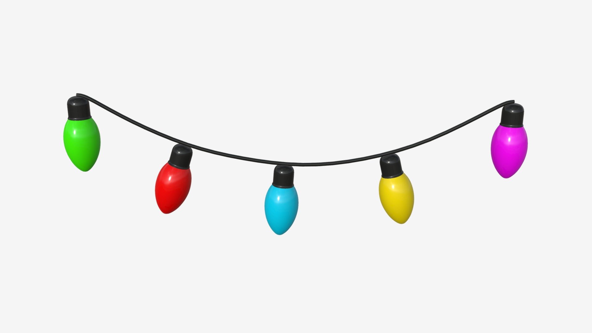 Christmas light garland bulbs - Buy Royalty Free 3D model by HQ3DMOD ...