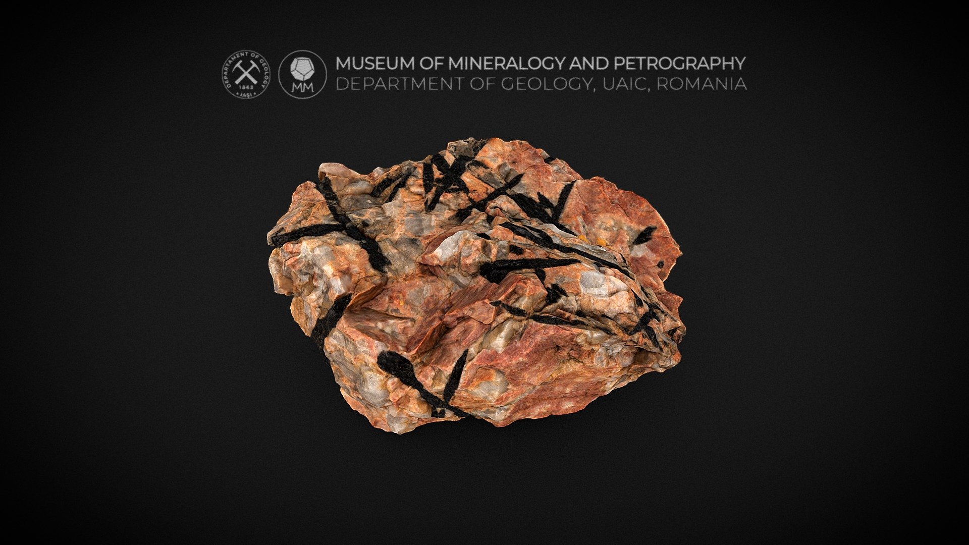 Alkali feldspar Granite with Tourmaline - 3D model by Museum of ...