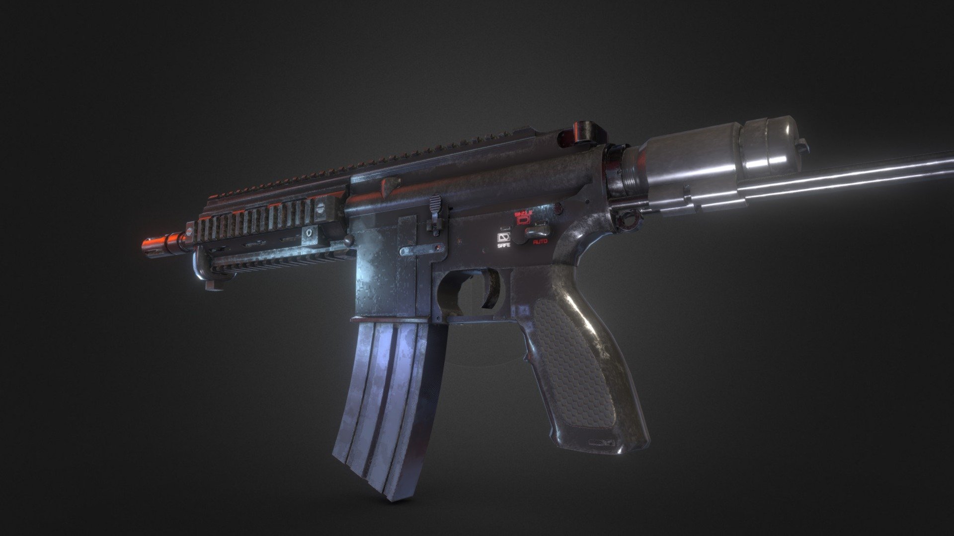 HK416 - 3D model by Albarnie [fea5617] - Sketchfab