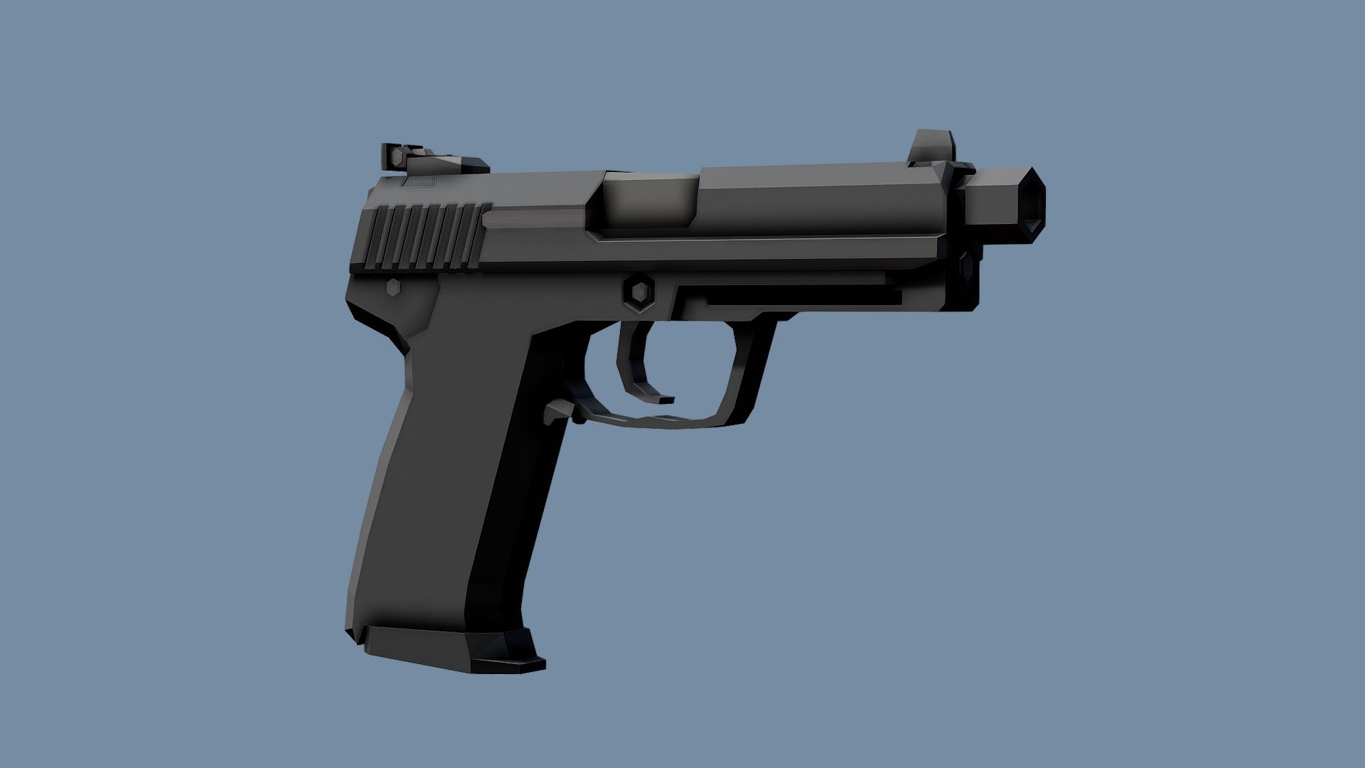 Low-Poly HK USP - Download Free 3D model by TastyTony [fea9986] - Sketchfab