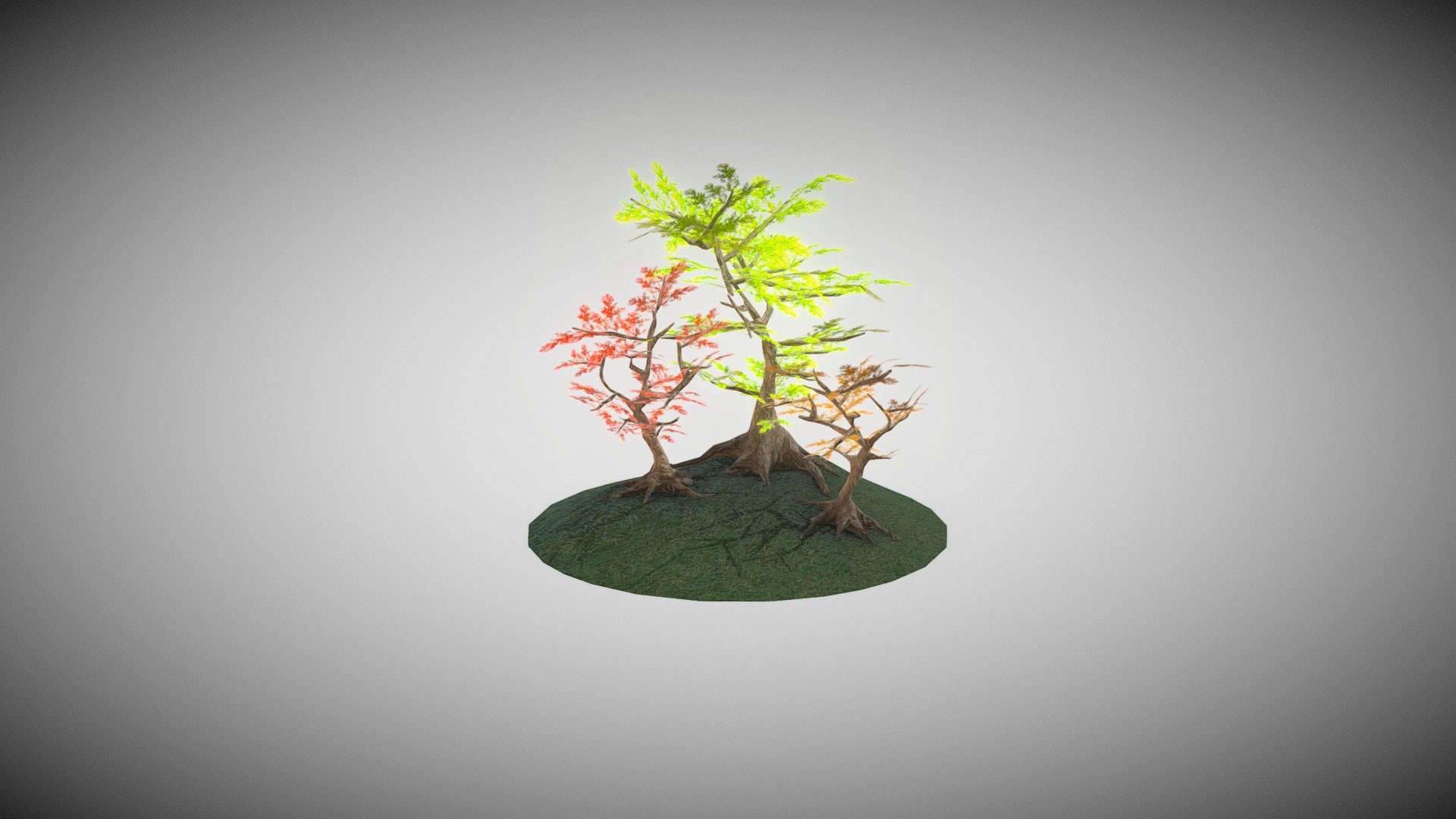 Low poly tree trees diorama - Download Free 3D model by mRiot ...