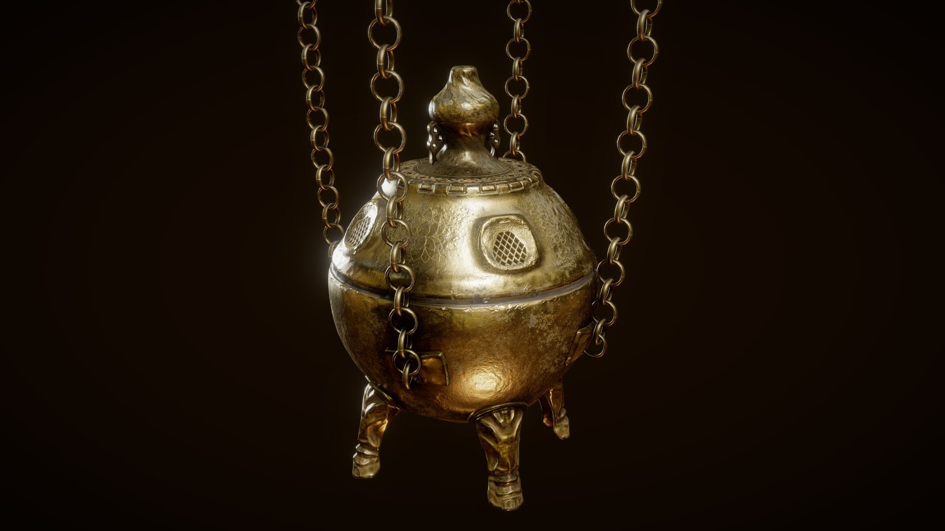 Incense Vessel - 3D model by Ryan_3D [feb2d36] - Sketchfab