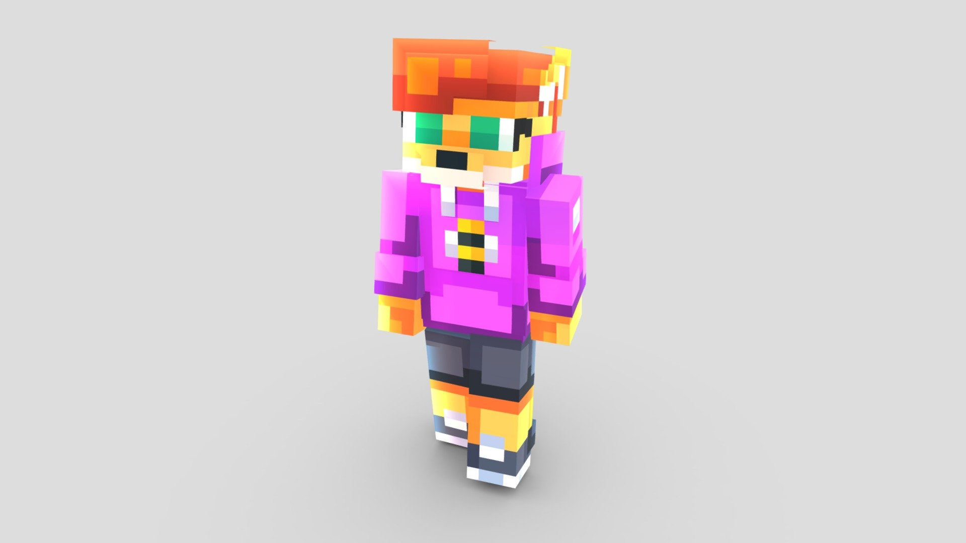 Hoodie Fox - 3D model by Cerva [feb3821] - Sketchfab