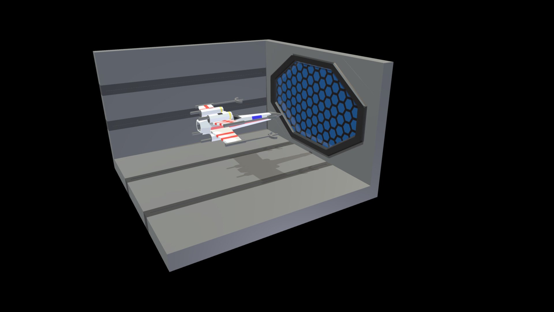 Week challenge 21 - X-Wing low poly - 3D model by jordillobre [feb3c6a ...