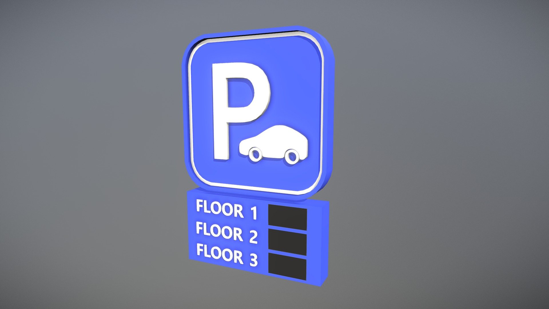 Parking Sign - 3D model by Wojakson [feb7fe4] - Sketchfab