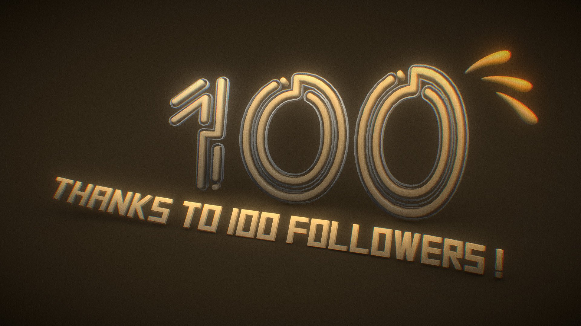 Islide - 100 Followers ! - 3D model by Islide [feb992a] - Sketchfab