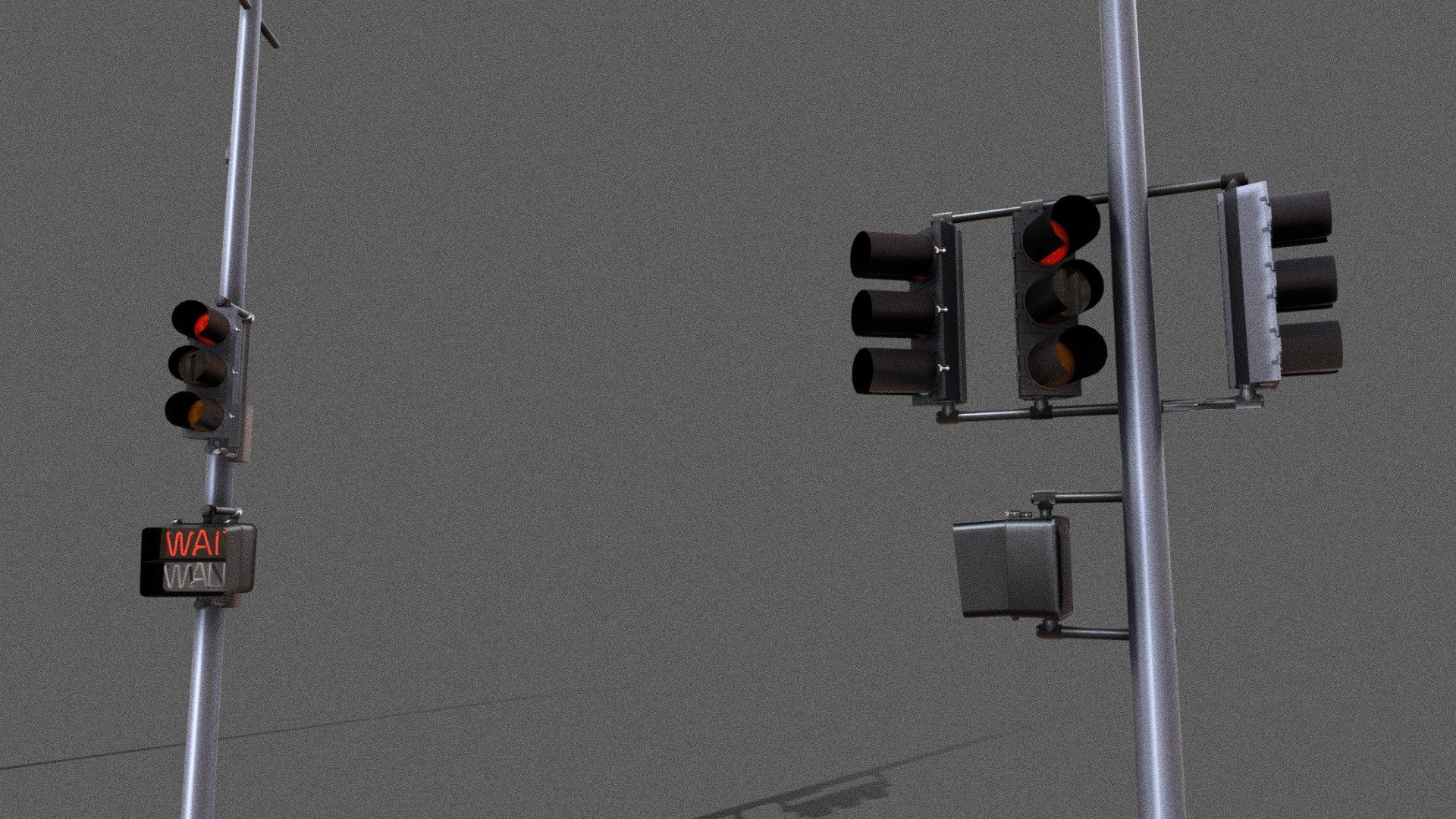 Vintage San Diego RRY Traffic Light posts - Download Free 3D model by ...