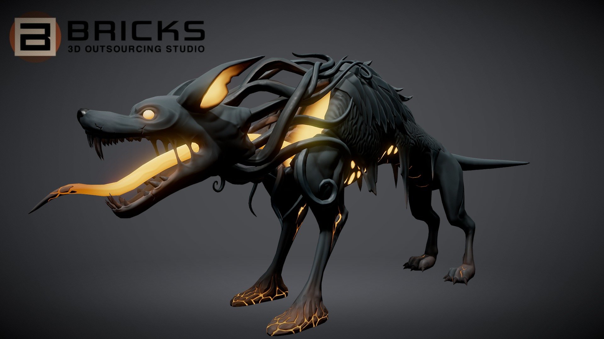 Hell Hound 01 - 3D model by bricks3dstudio [febbea4] - Sketchfab