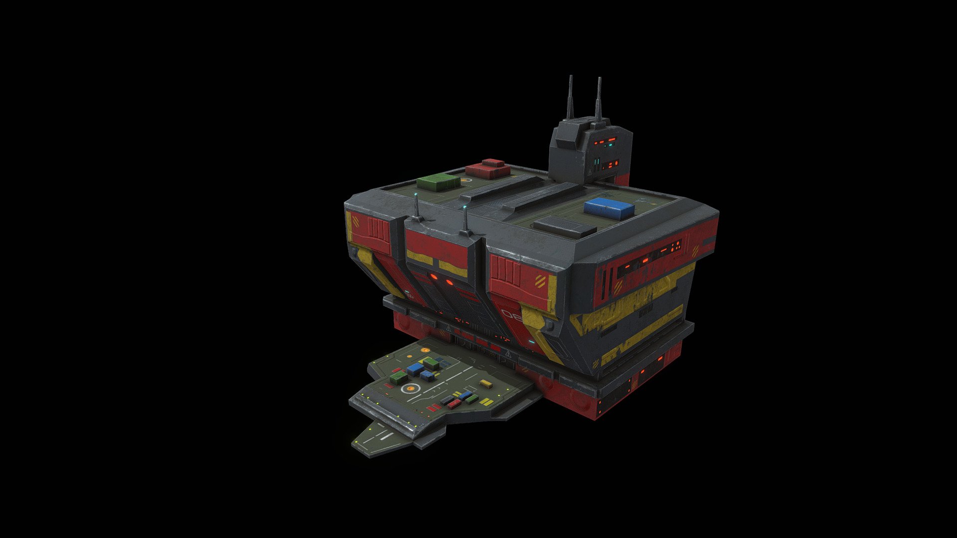 Low poly sci fi warehouse building - 3D model by Alexandr33D (@vympel ...