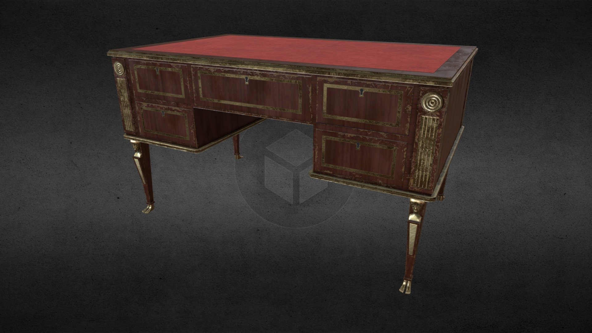 Russian Neoclassic Desk - 3D model by Gradual Wave (@GradualWave ...
