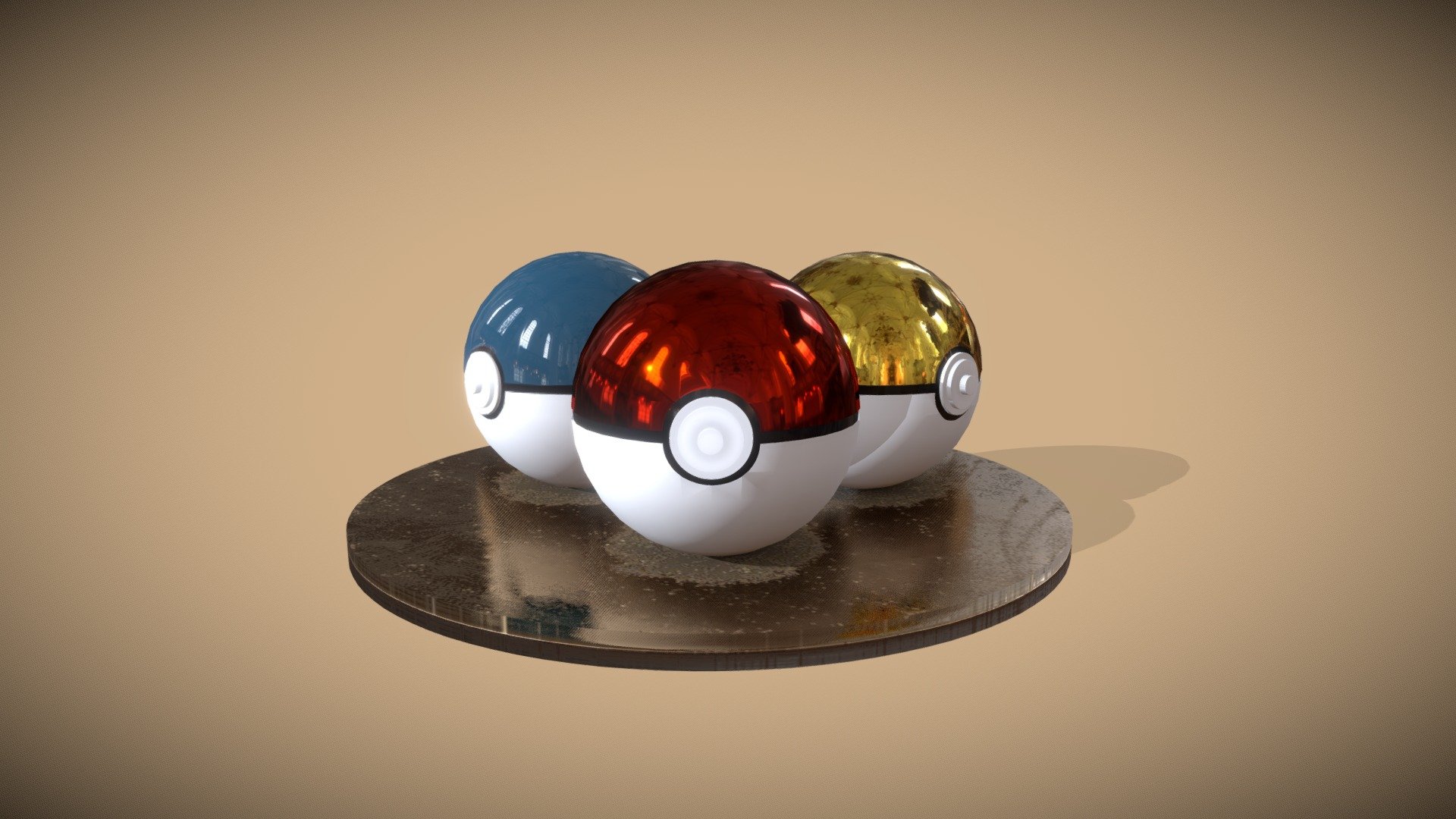 Pokeballs - Download Free 3D model by JuanSimon [febfb01] - Sketchfab