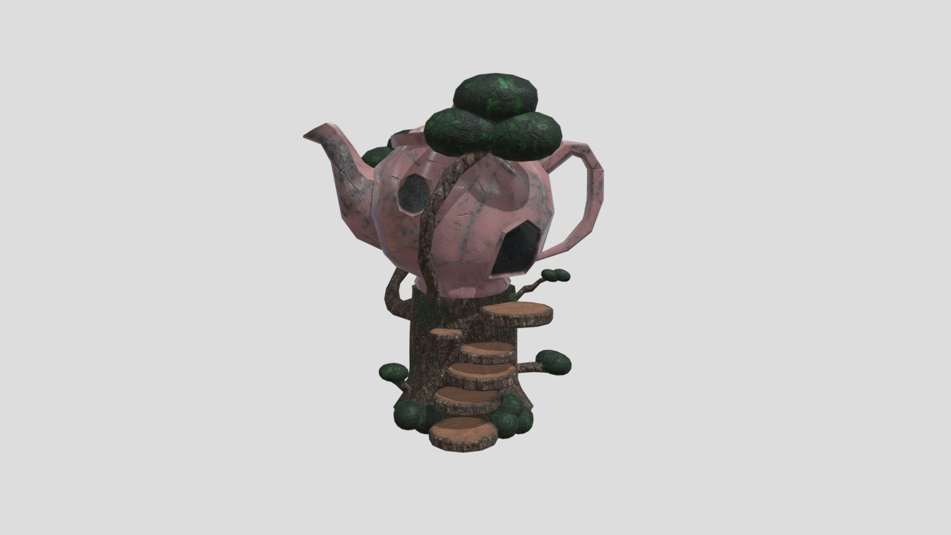 Teapot treehouse - 3D model by tdaph [fec21d9] - Sketchfab