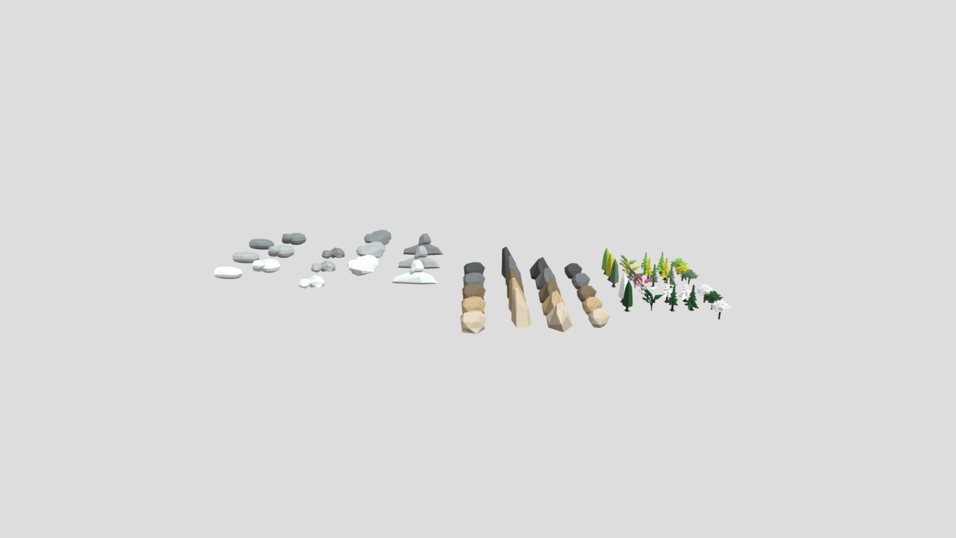 Low Poly Elements 001 - 3D model by meepleblender [fec318b] - Sketchfab