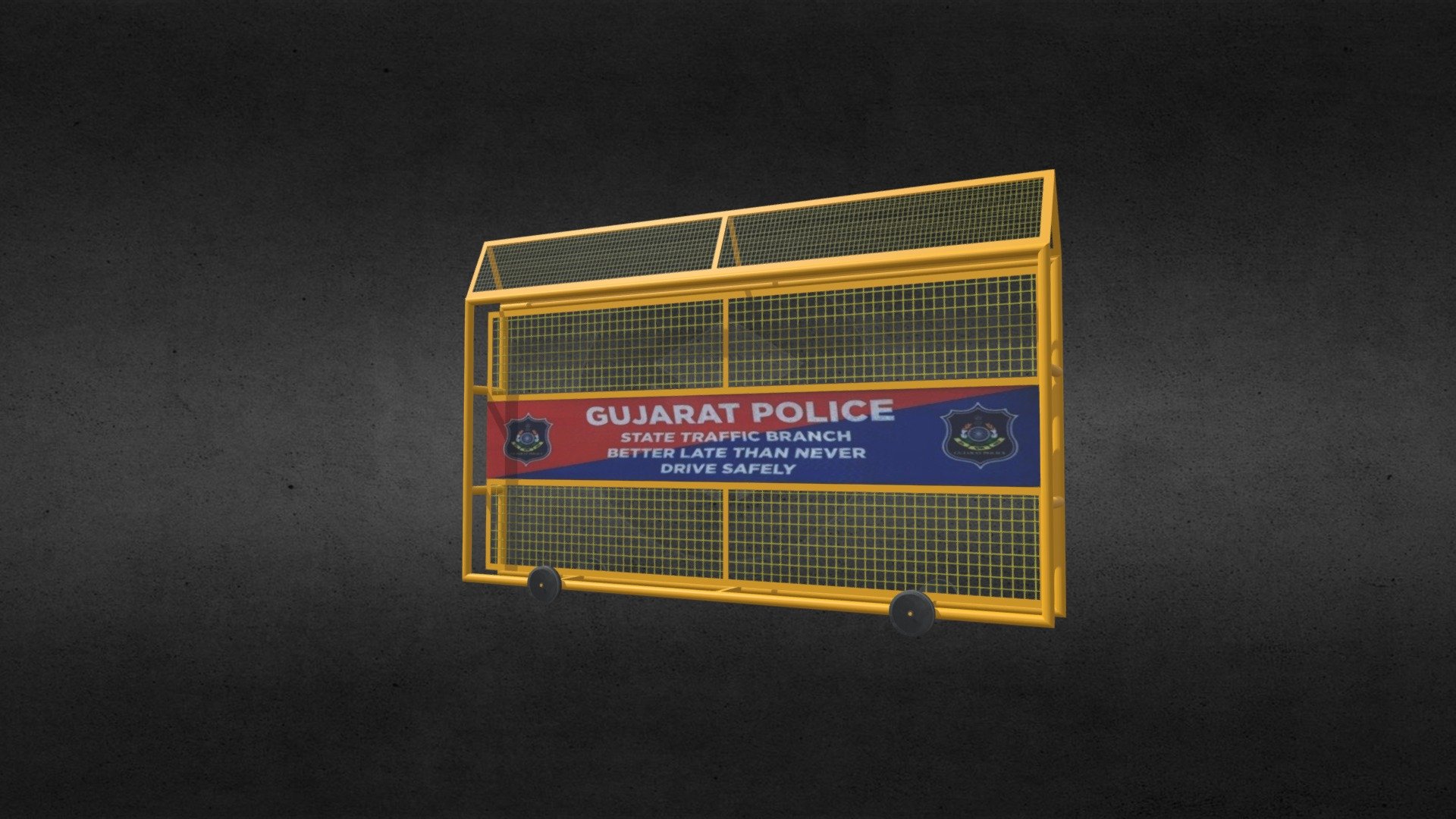 gujarat police barrier - 3D model by Parth (@khatriparth) [fec4407 ...